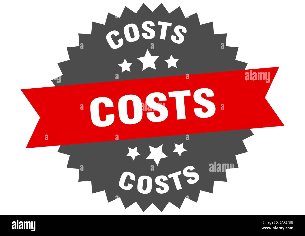 costs sign. costs circular band label. round costs sticker Stock Vector ...