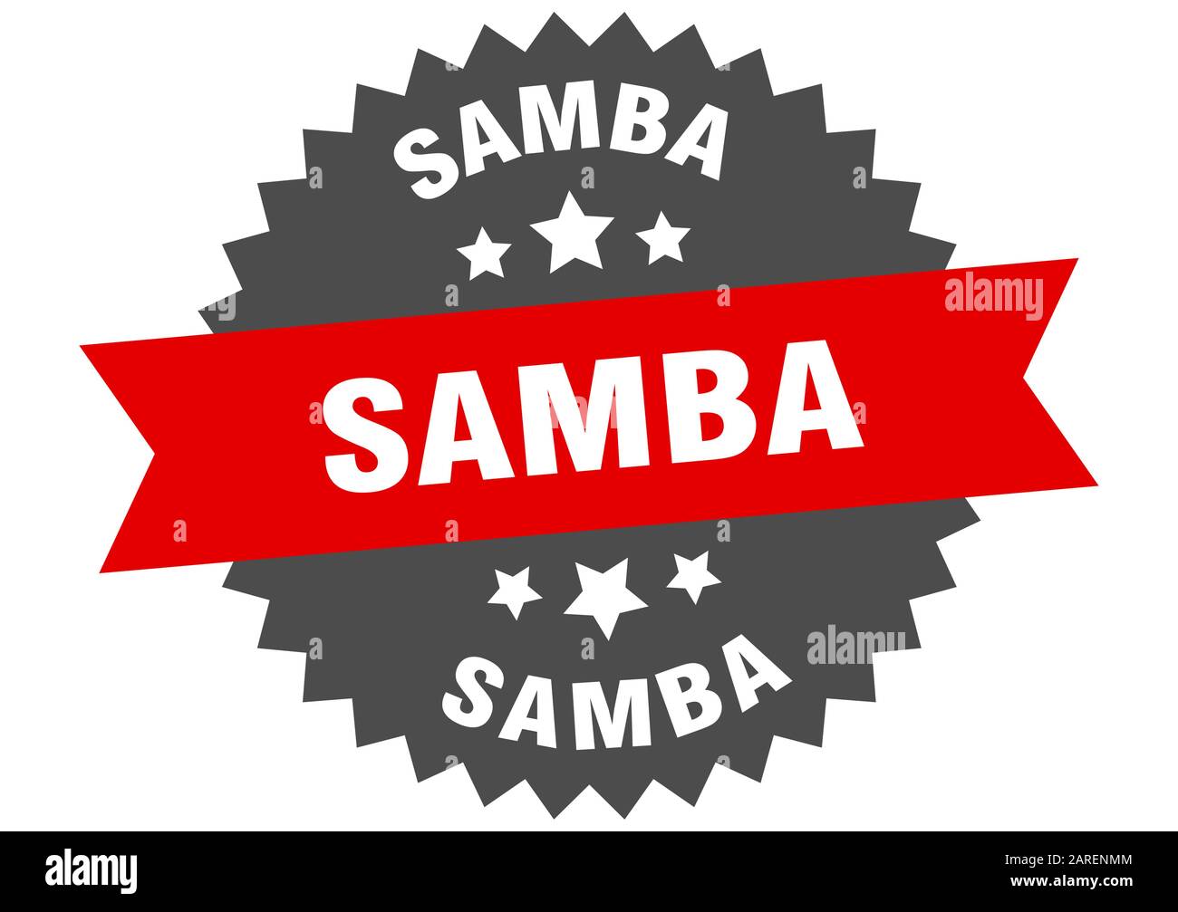 samba sign. samba circular band label. round samba sticker Stock Vector ...