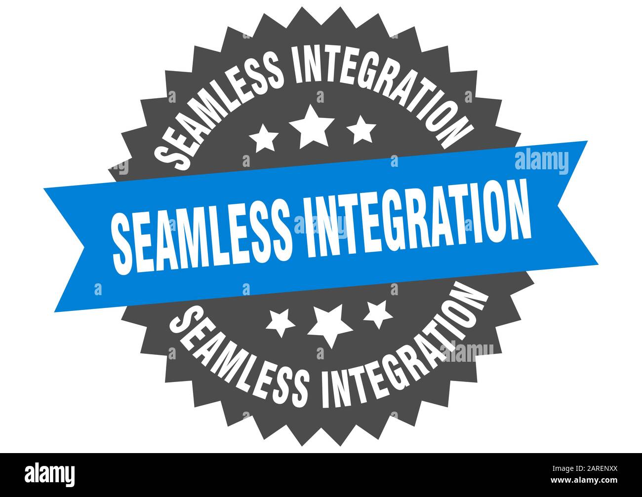 seamless integration sign. seamless integration circular band label ...