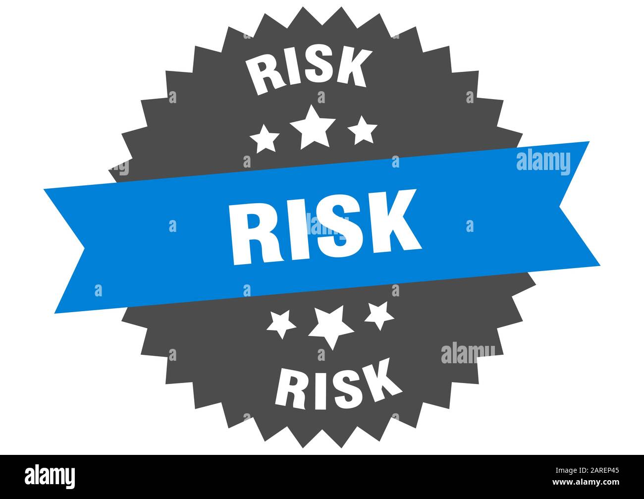 risk sign. risk circular band label. round risk sticker Stock Vector ...