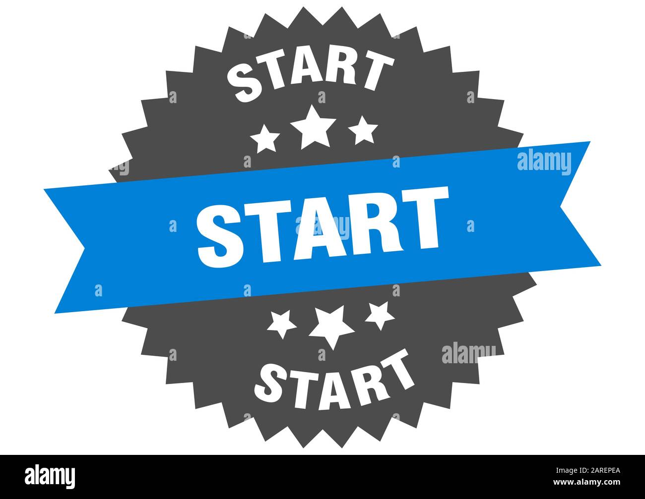start sign. start circular band label. round start sticker Stock Vector ...