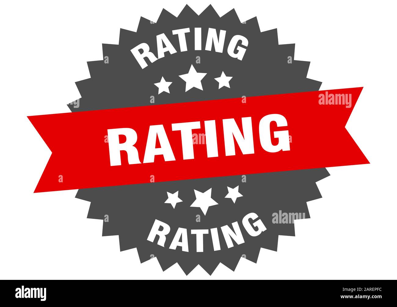rating sign. rating circular band label. round rating sticker Stock ...