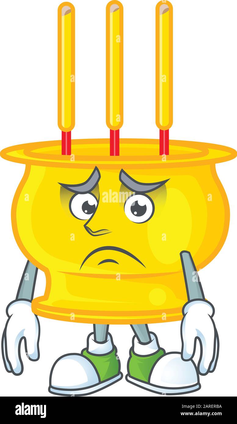 A picture of chinese gold incense showing afraid look face Stock Vector ...
