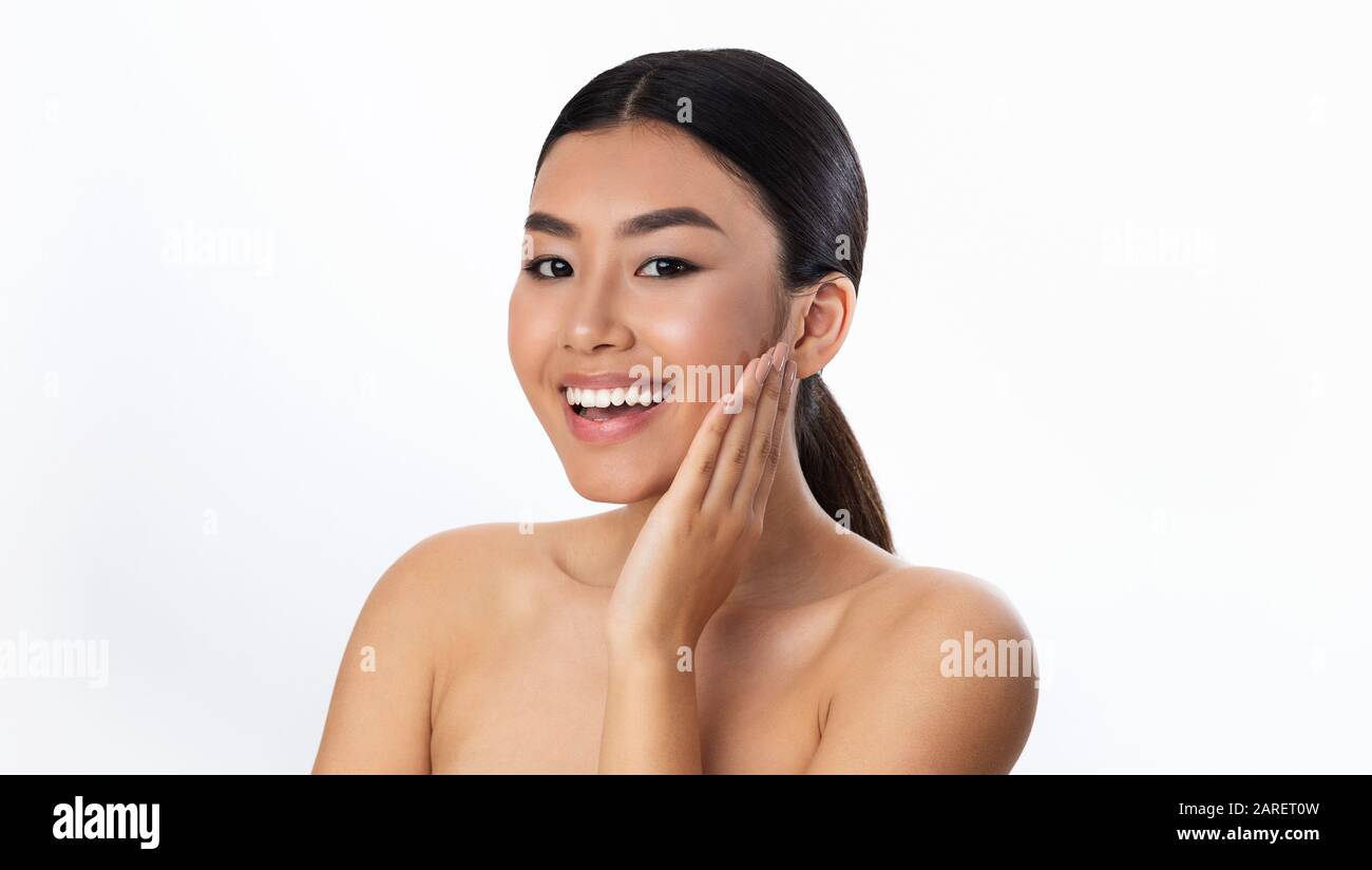 Self touching hi-res stock photography and images - Alamy