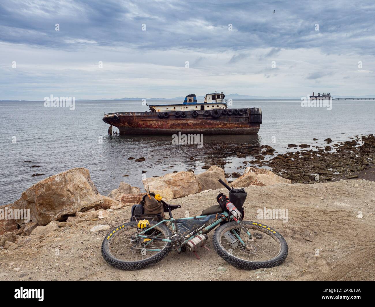 Adventure by bike in North America. Various scenes and sights witnessed ...