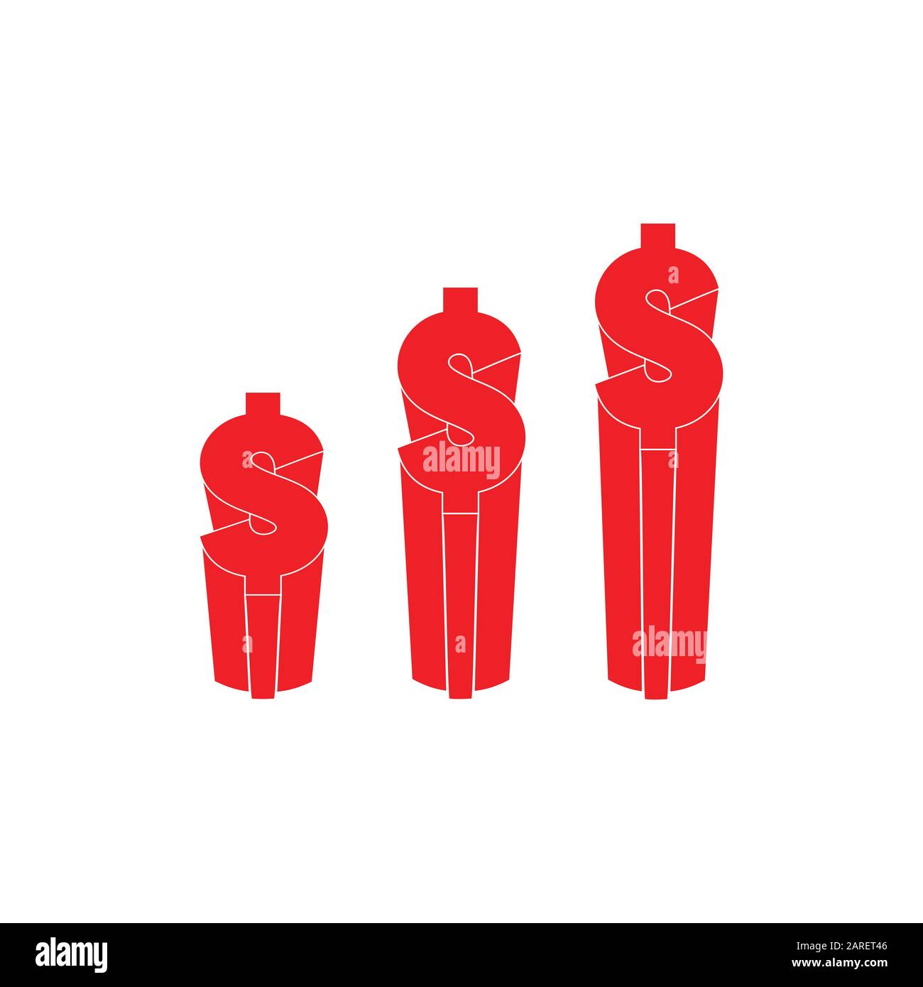 money chart bar 3d flat symbol vector Stock Vector Image & Art - Alamy