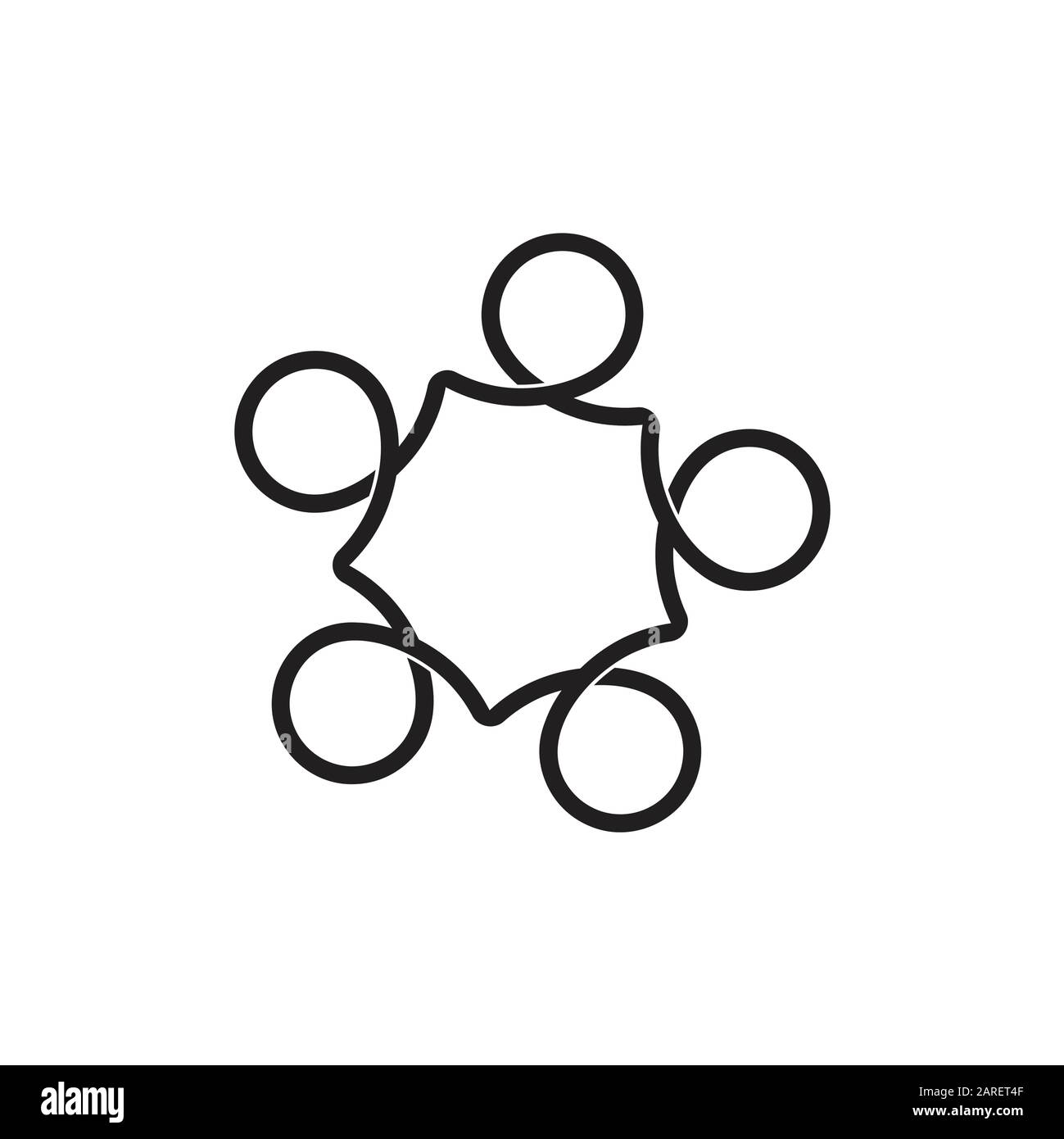 pentagonal infinity line logo vector Stock Vector Image & Art - Alamy
