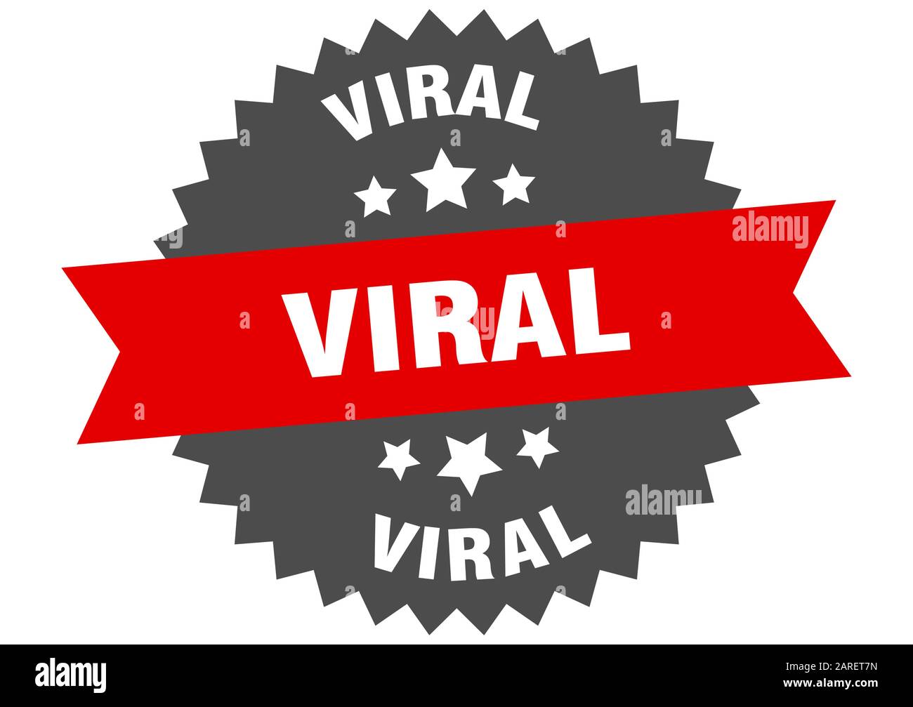 viral sign. viral circular band label. round viral sticker Stock Vector ...