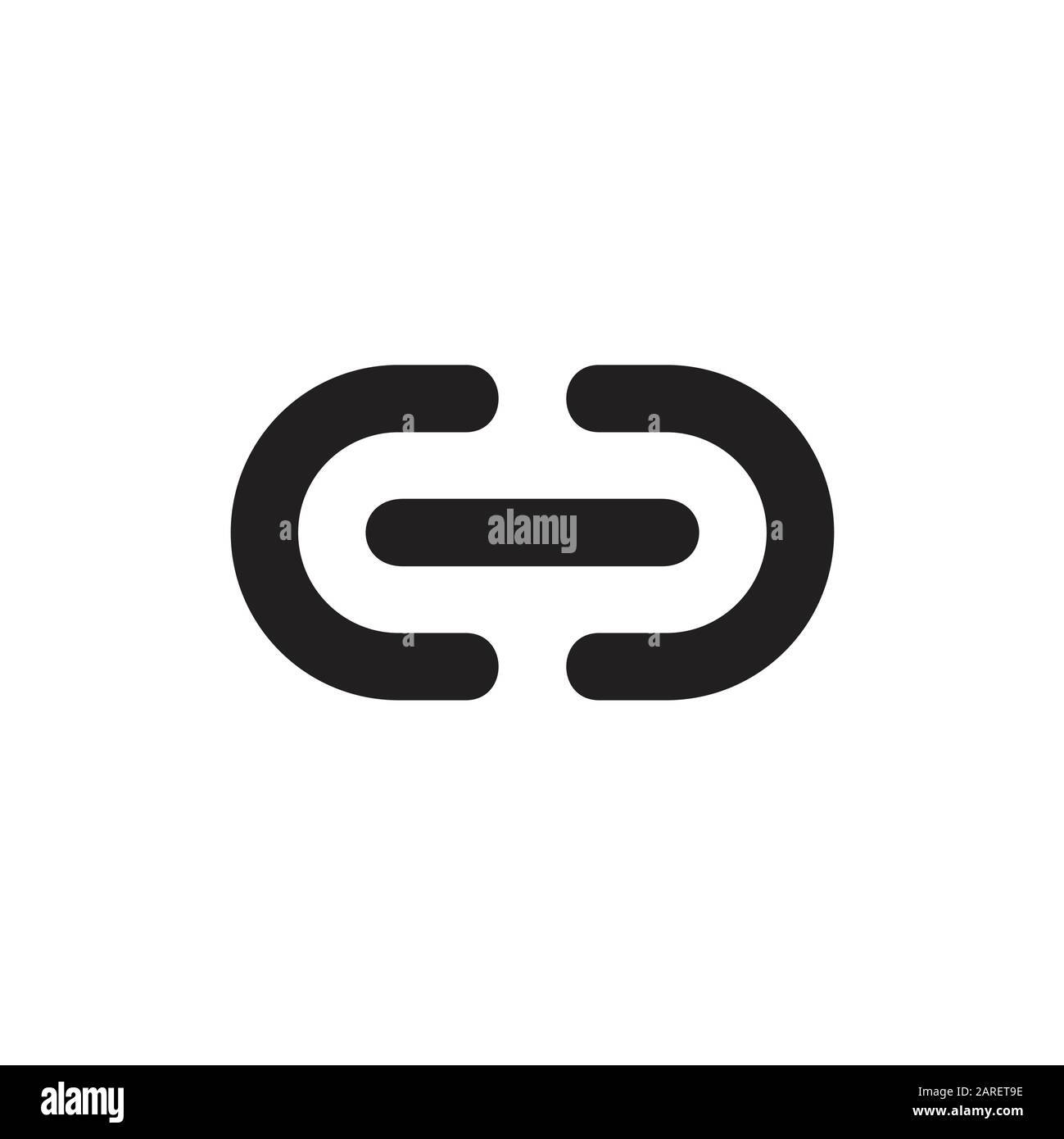 chain simple geometric line logo vector Stock Vector Image & Art - Alamy