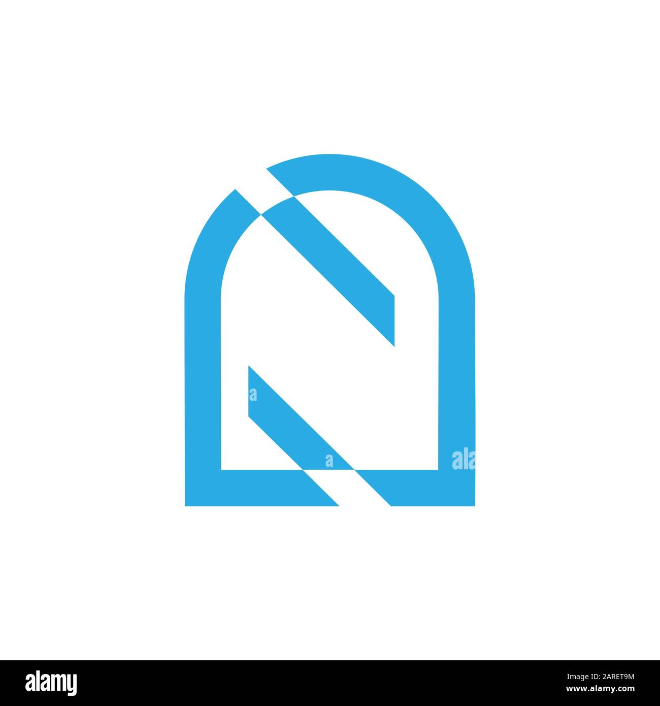 letter n line geometric motion logo vector Stock Vector Image & Art - Alamy