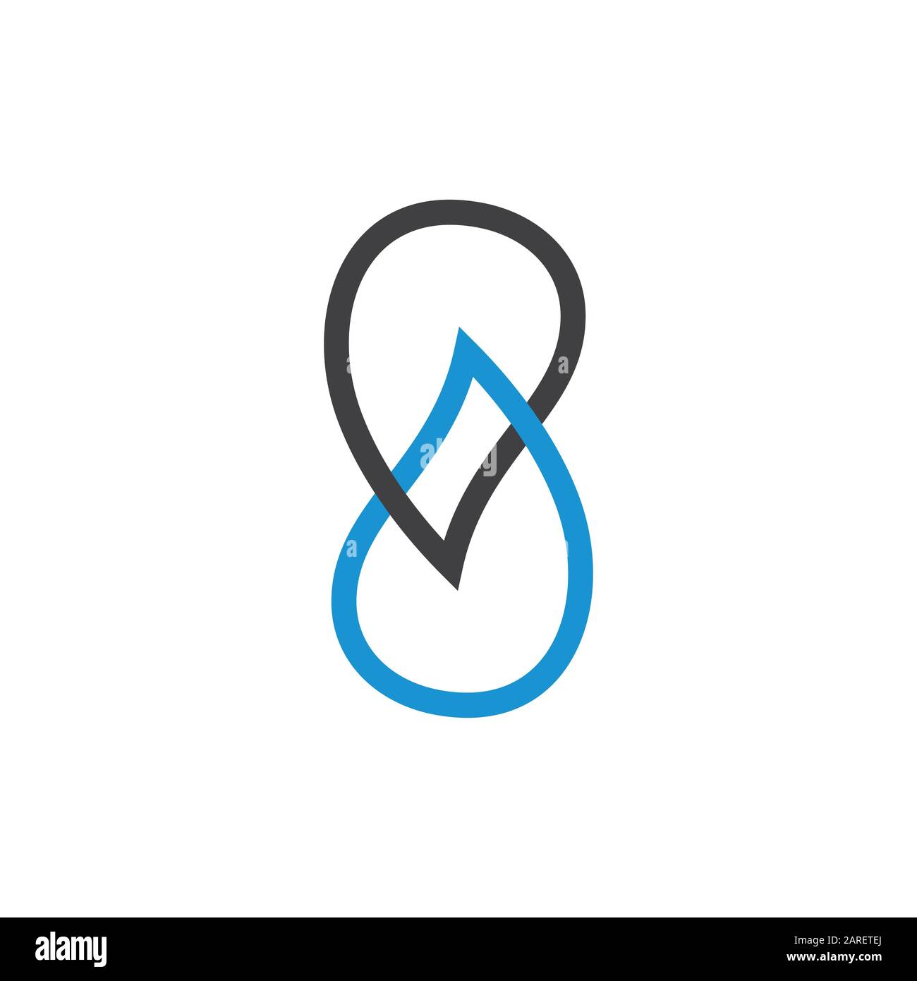 abstract linear linked drop water symbol logo vector Stock Vector Image ...