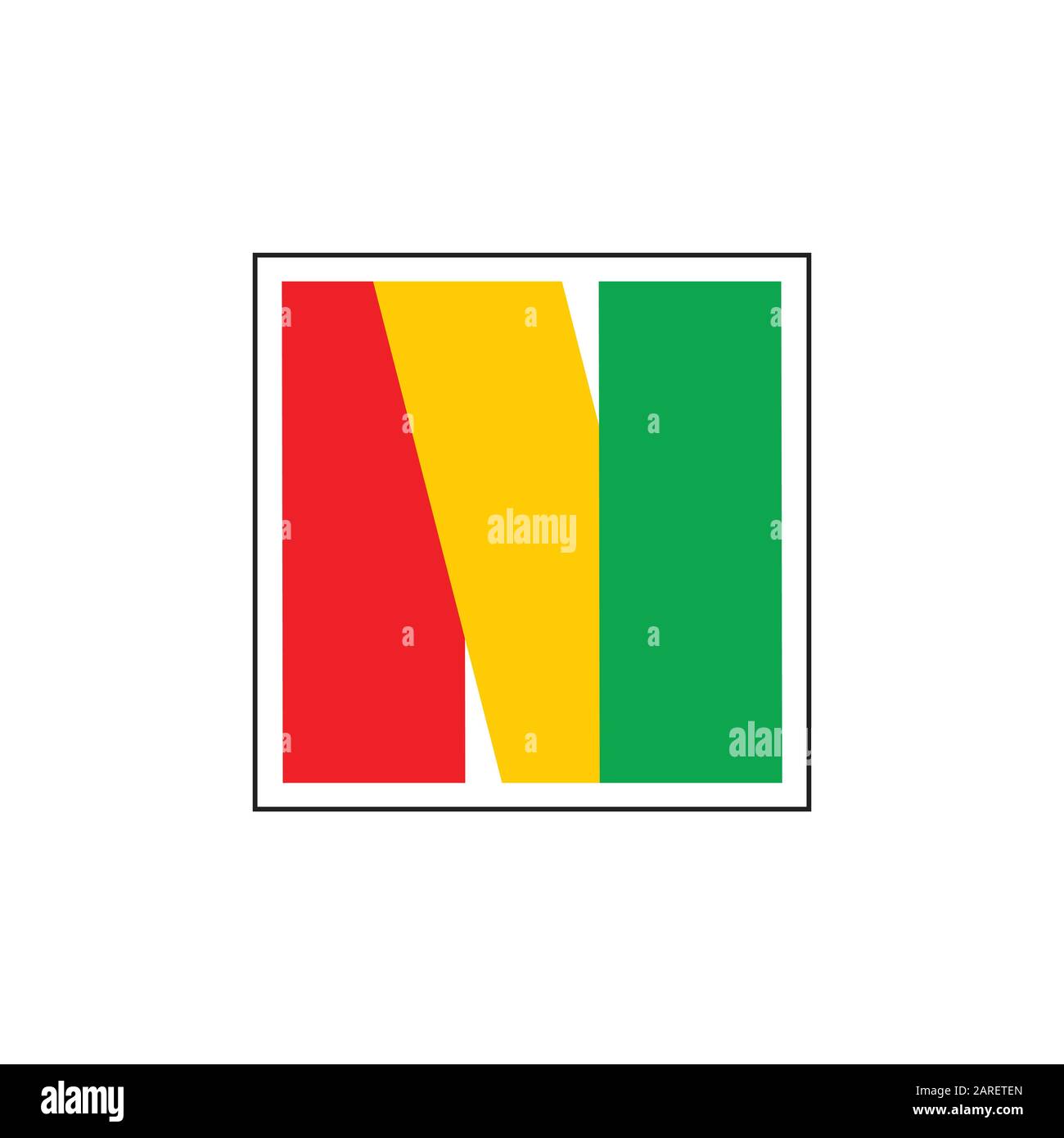 letter n geometric line square colorful logo vector Stock Vector Image ...