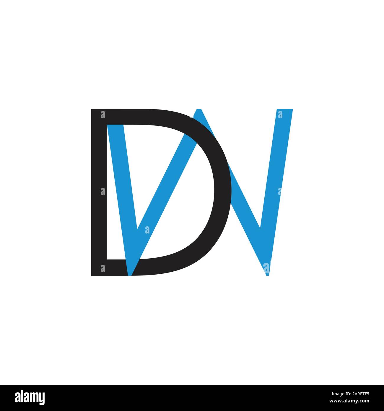 letters dw simple linked logo vector Stock Vector Image & Art - Alamy