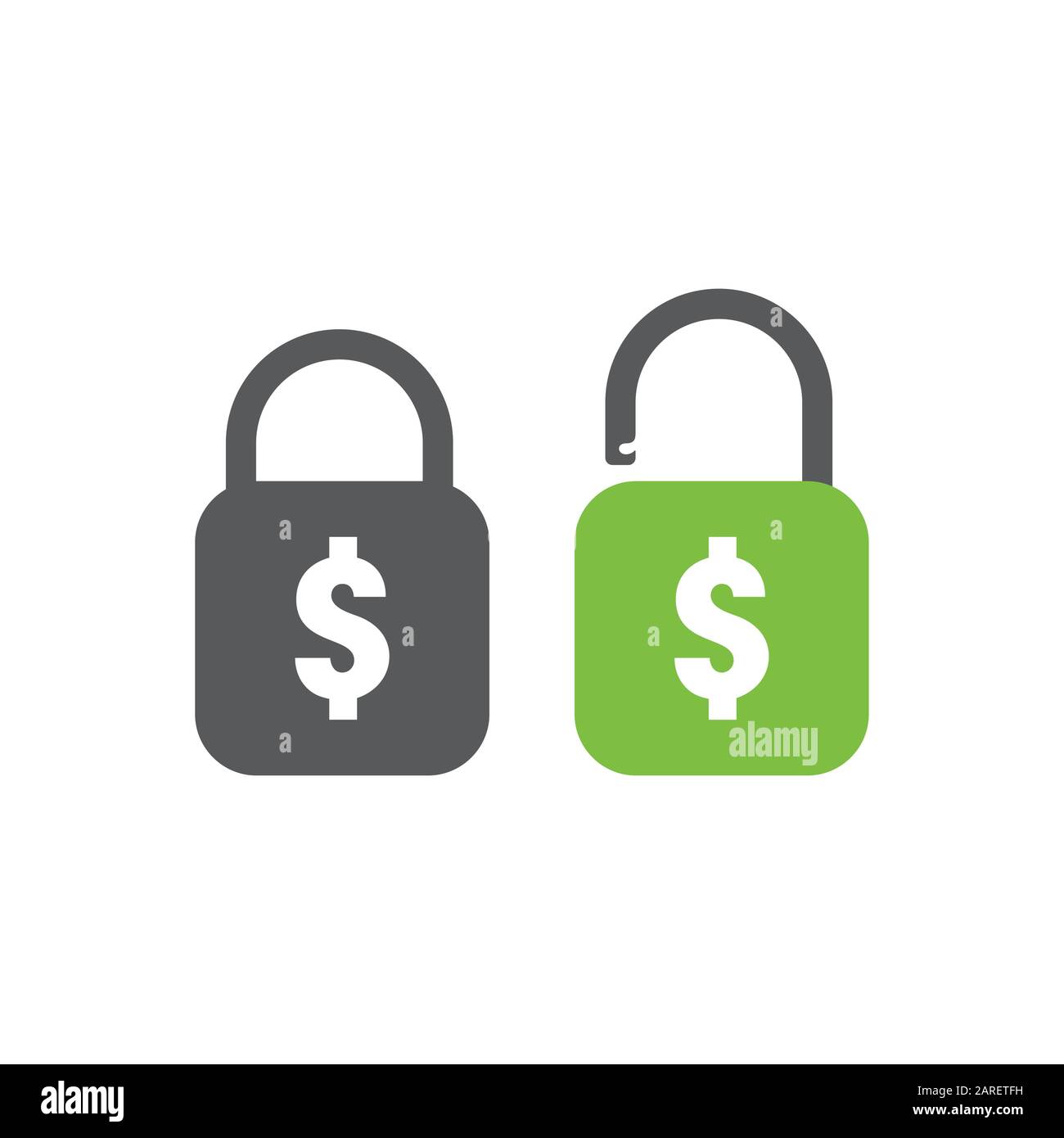 money dollar padlock simple design logo vector Stock Vector Image & Art ...