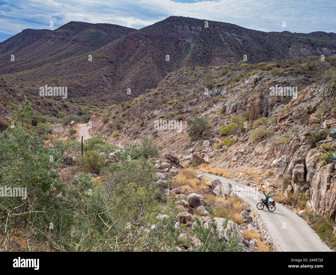 Adventure by bike in North America. Various scenes and sights witnessed ...