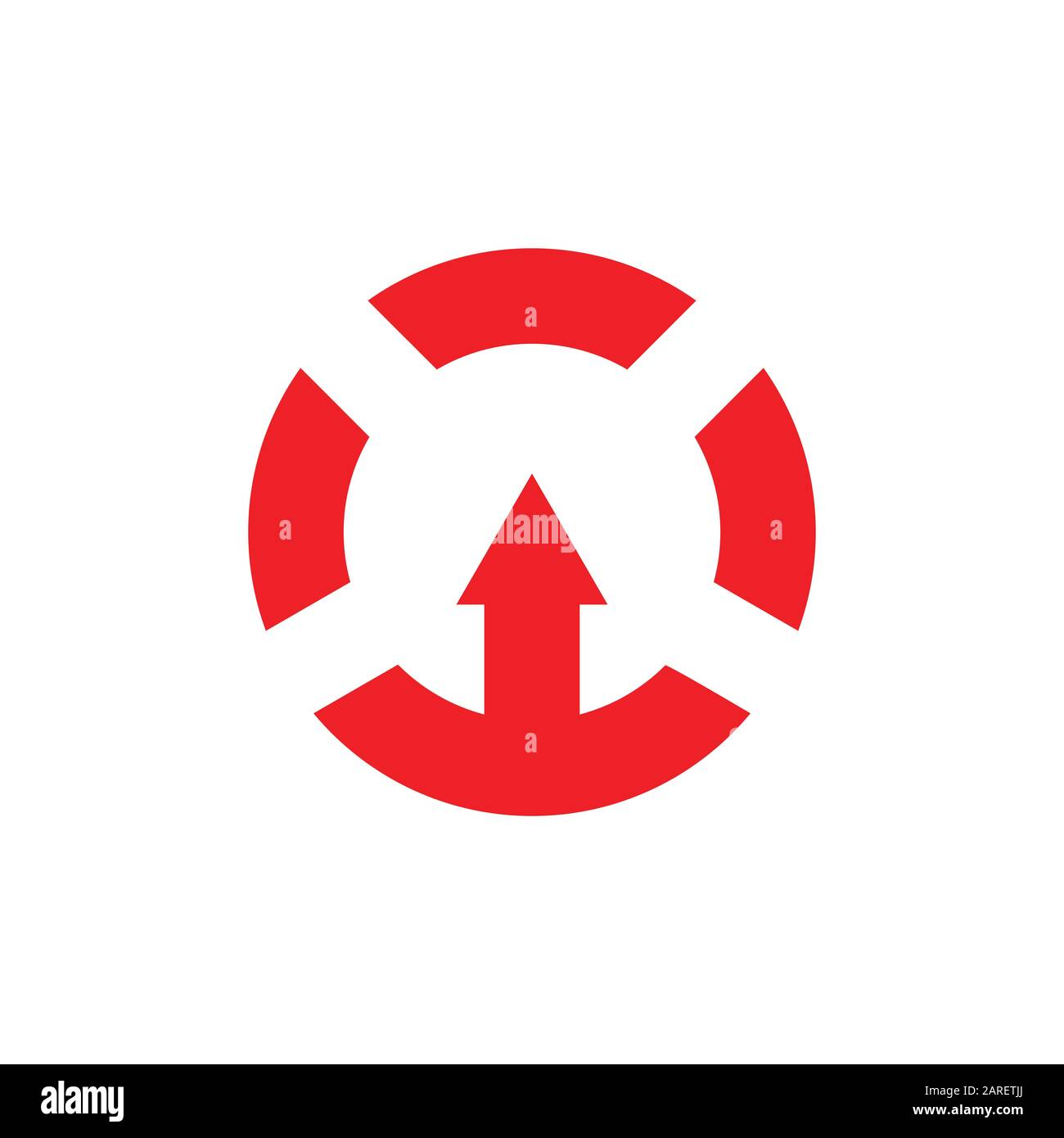 arrow up circle geometric logo vector Stock Vector Image & Art - Alamy