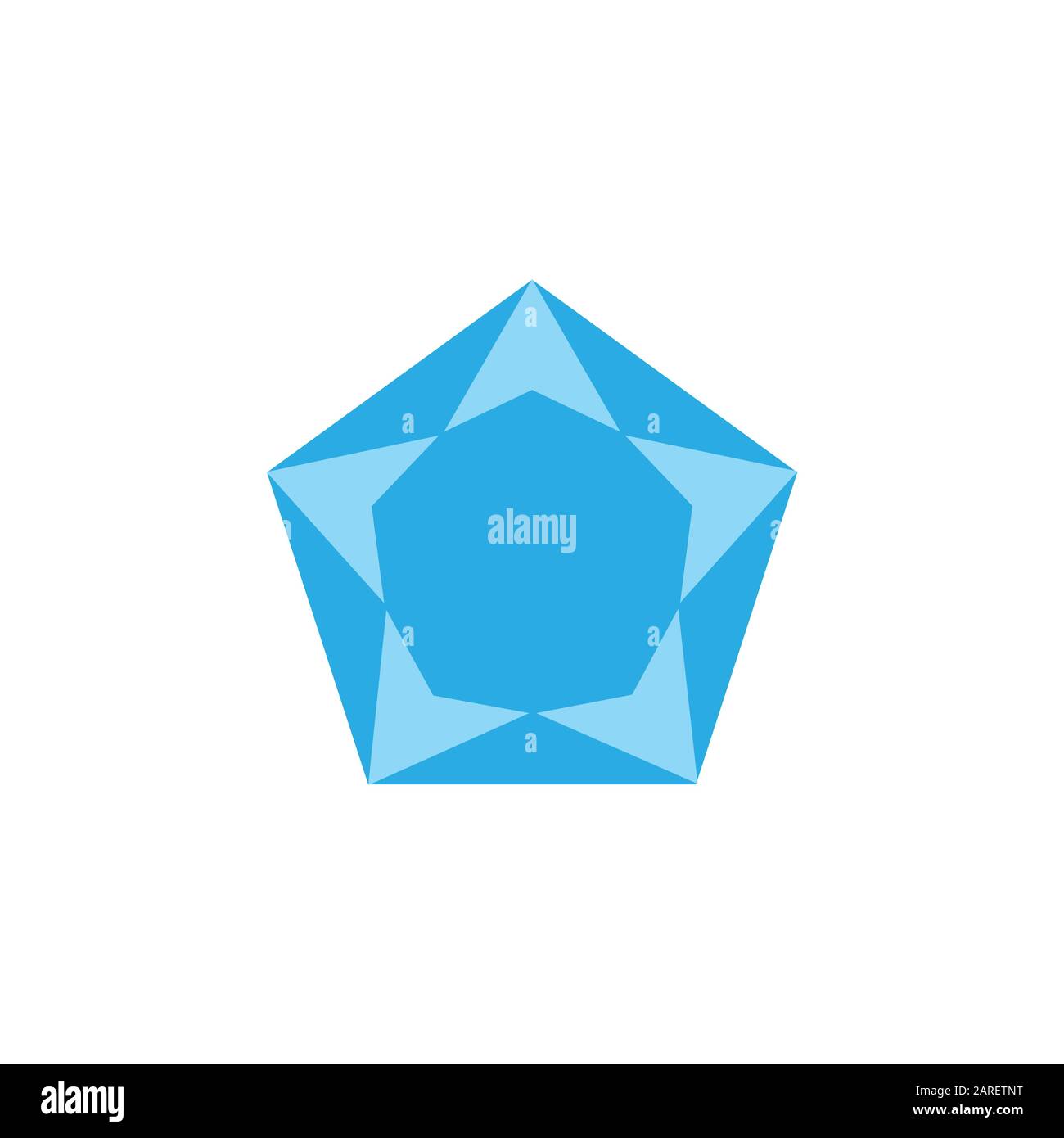 Triangle blue diamond simple Cut Out Stock Images & Pictures - Alamy