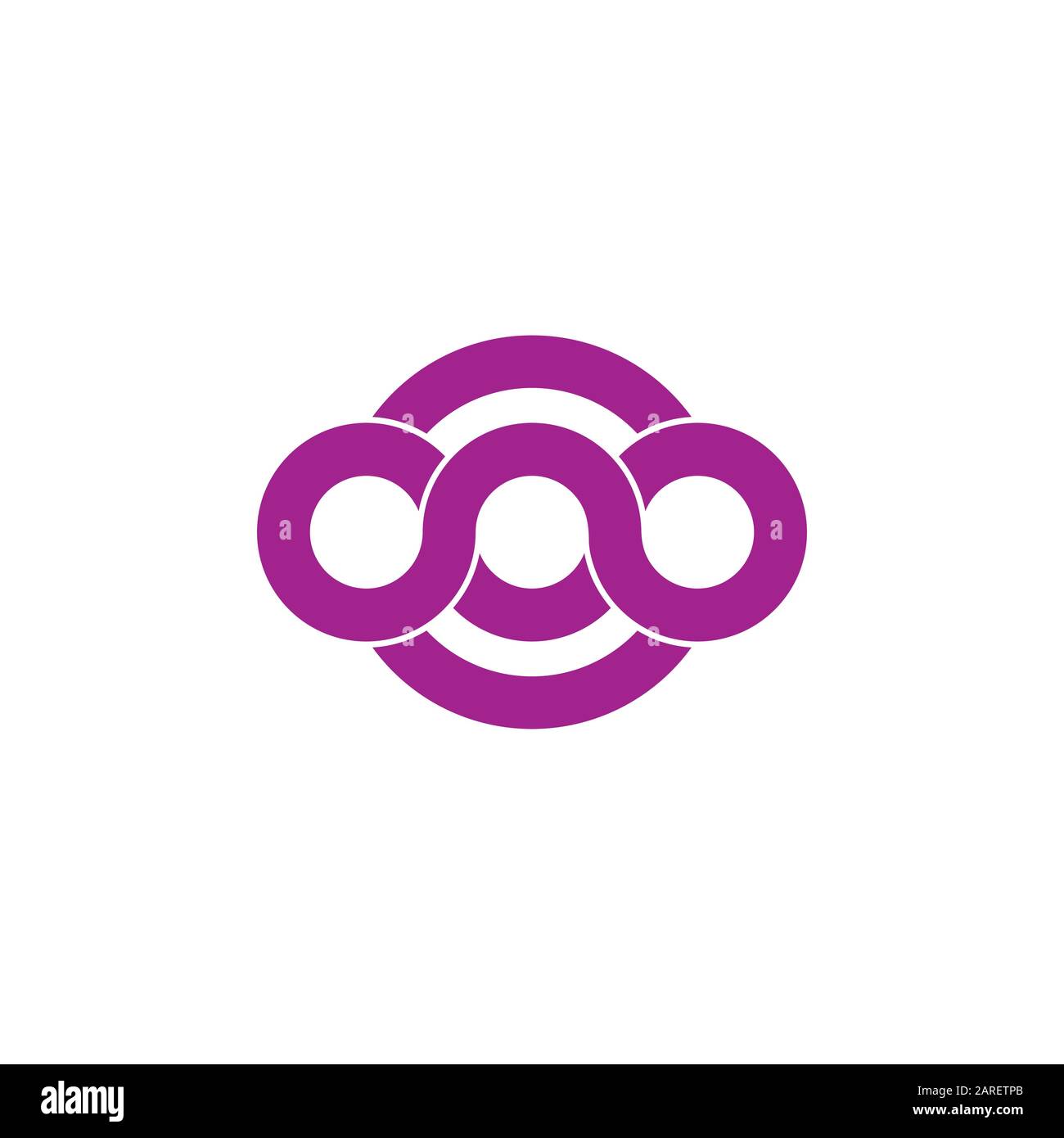 abstract linked helix infinity design logo vector Stock Vector Image ...