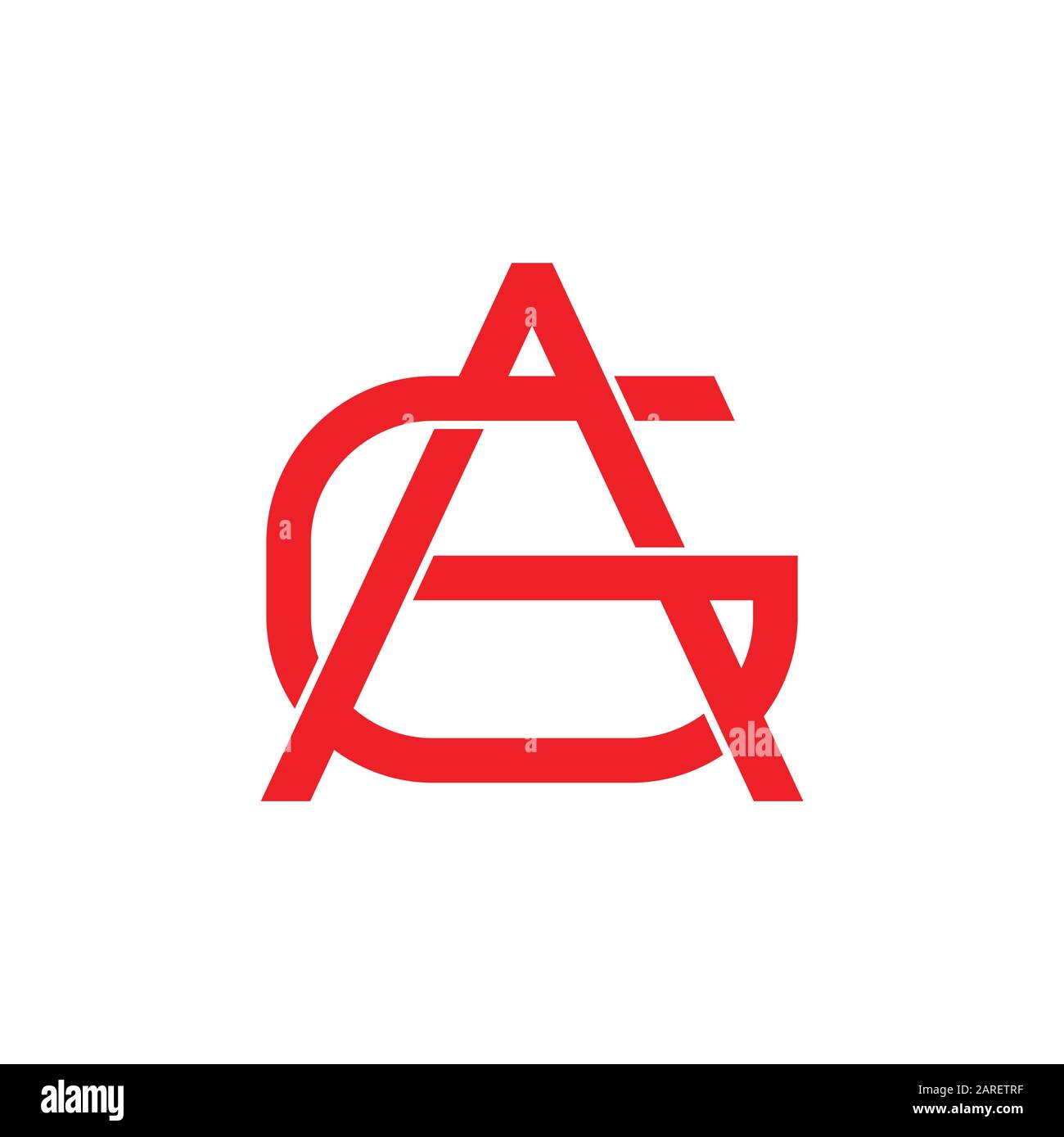 letter ag triangle linked line logo vector Stock Vector Image & Art - Alamy