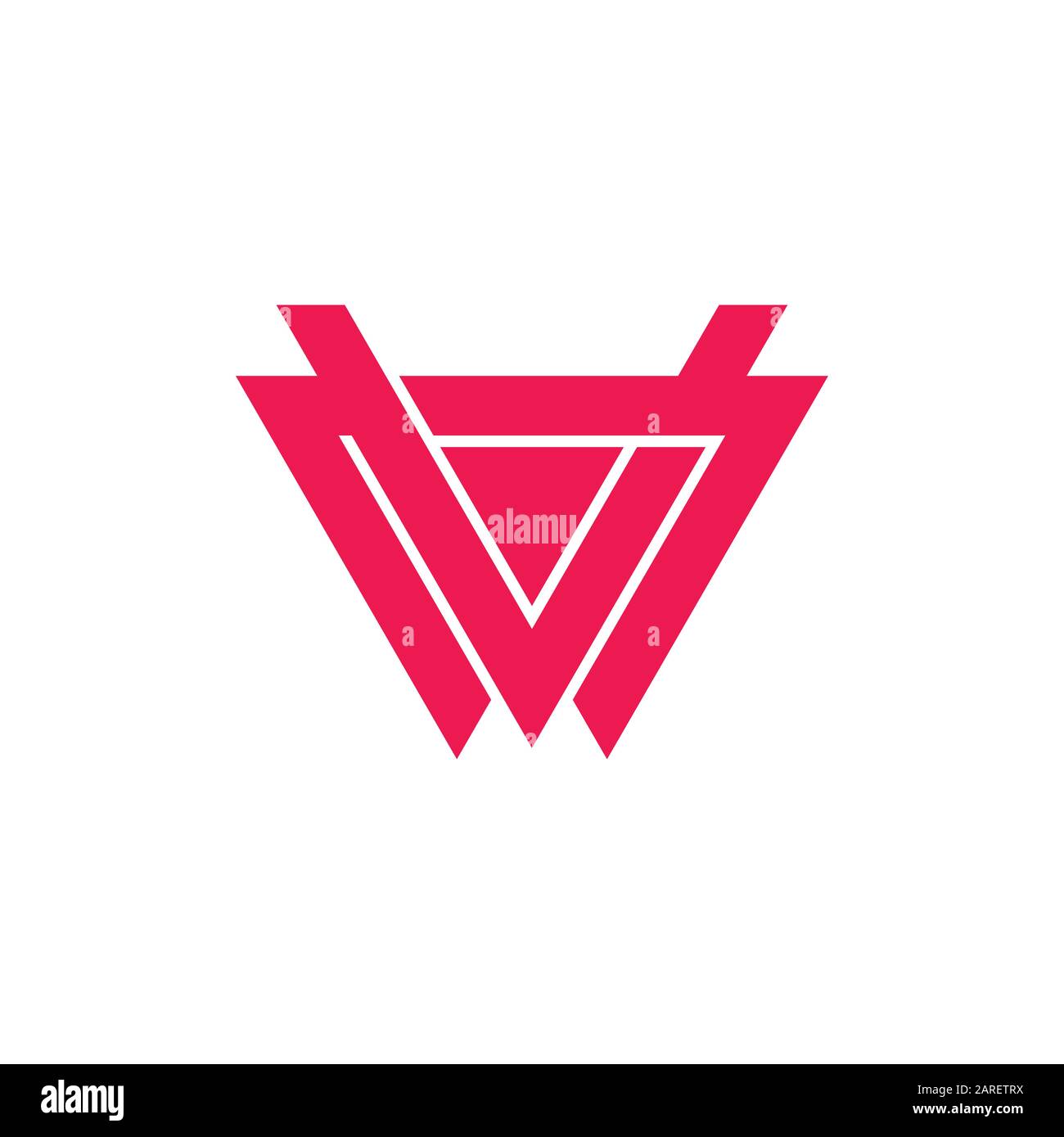 letter vw triangle geometric logo vector Stock Vector Image & Art - Alamy