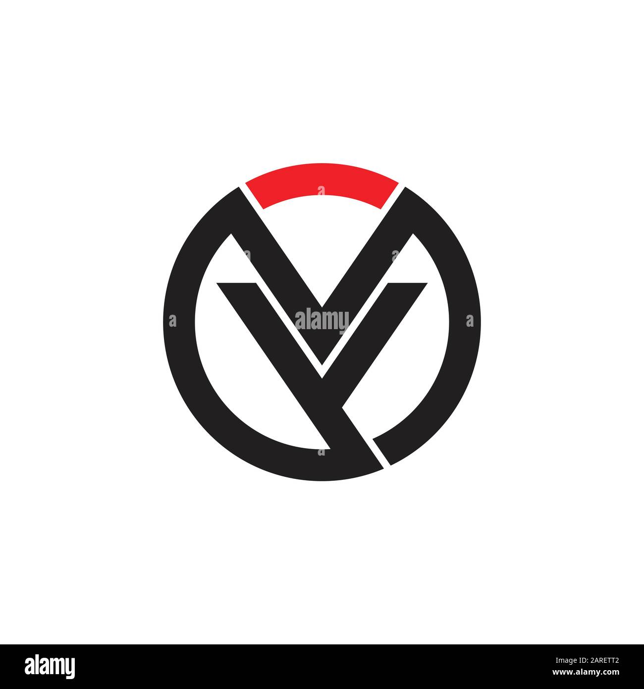 letters my circle geometric logo vector Stock Vector Image & Art - Alamy