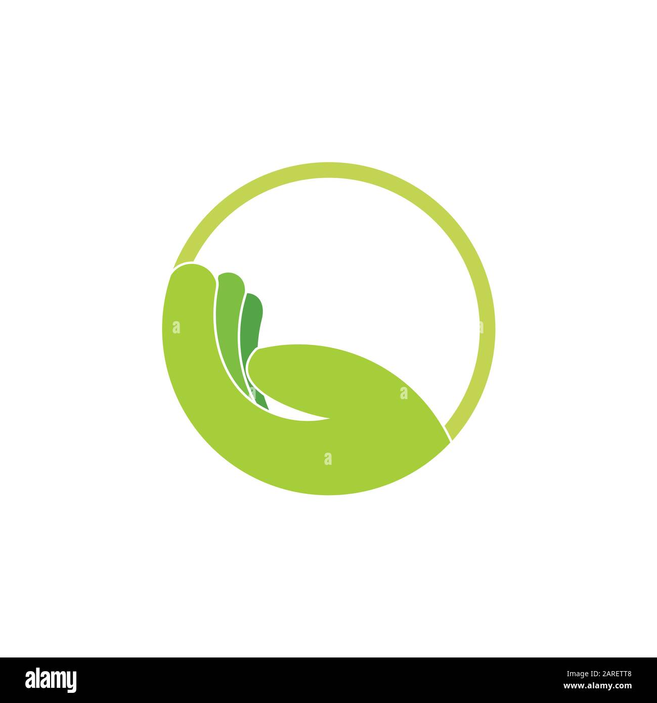 simple lay hand gradient design care symbol vector Stock Vector Image ...