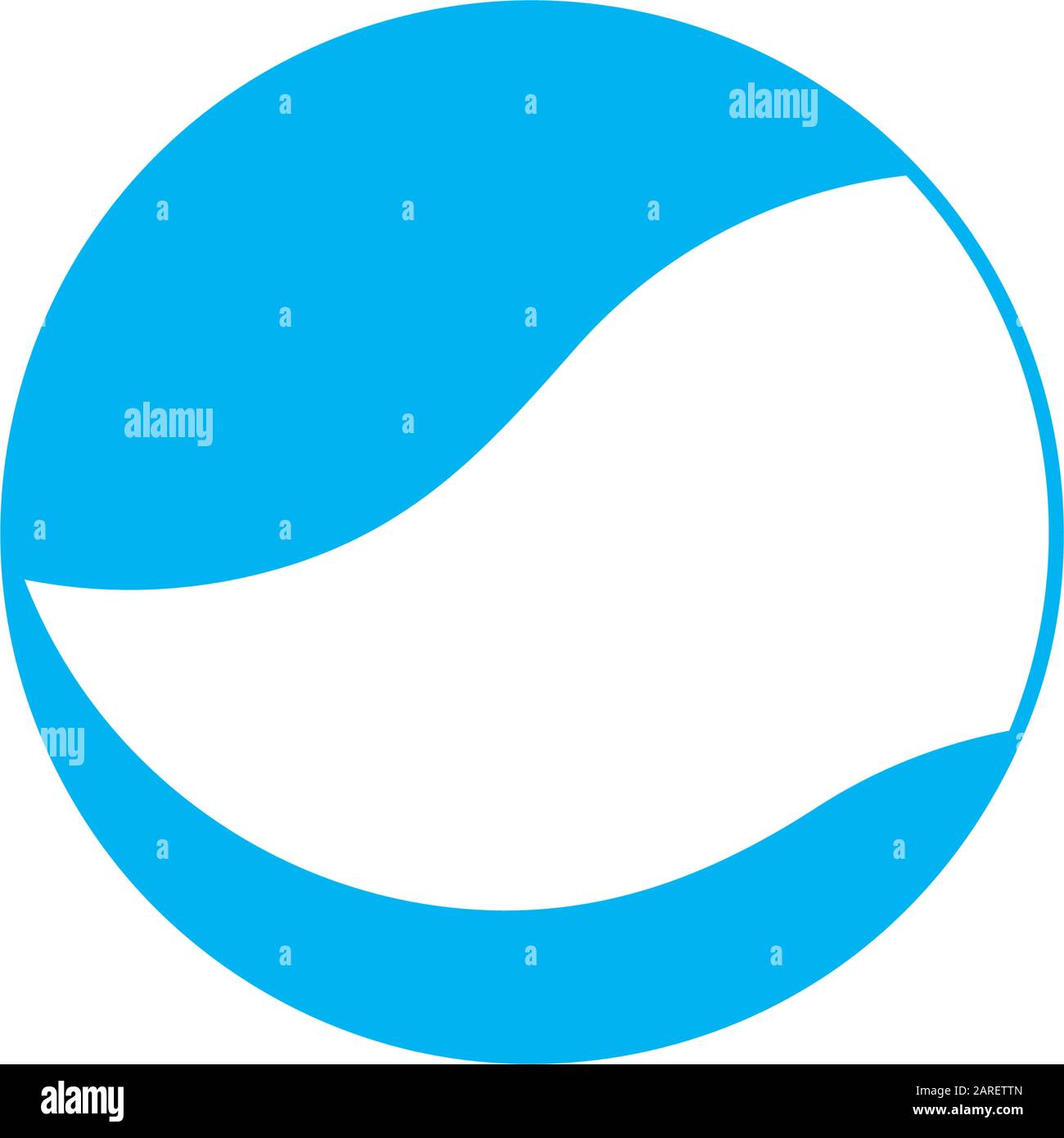 simple curves wavy circle geometric logo vector Stock Vector Image ...