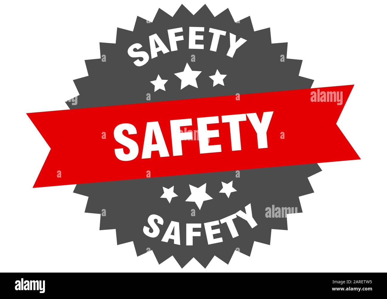 safety sign. safety circular band label. round safety sticker Stock ...