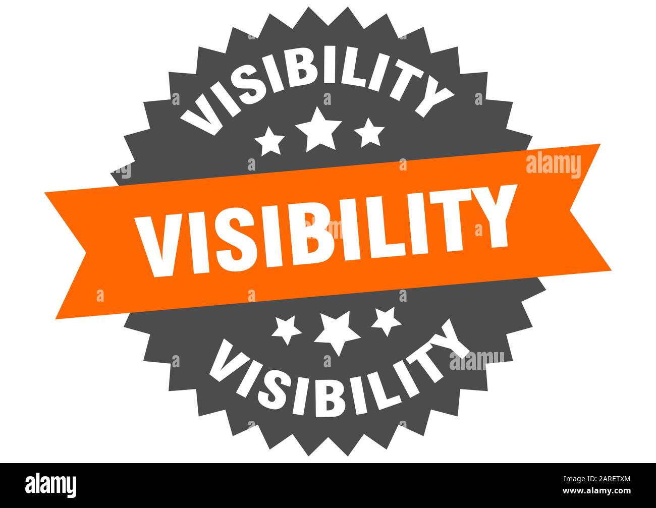 visibility sign. visibility circular band label. round visibility ...