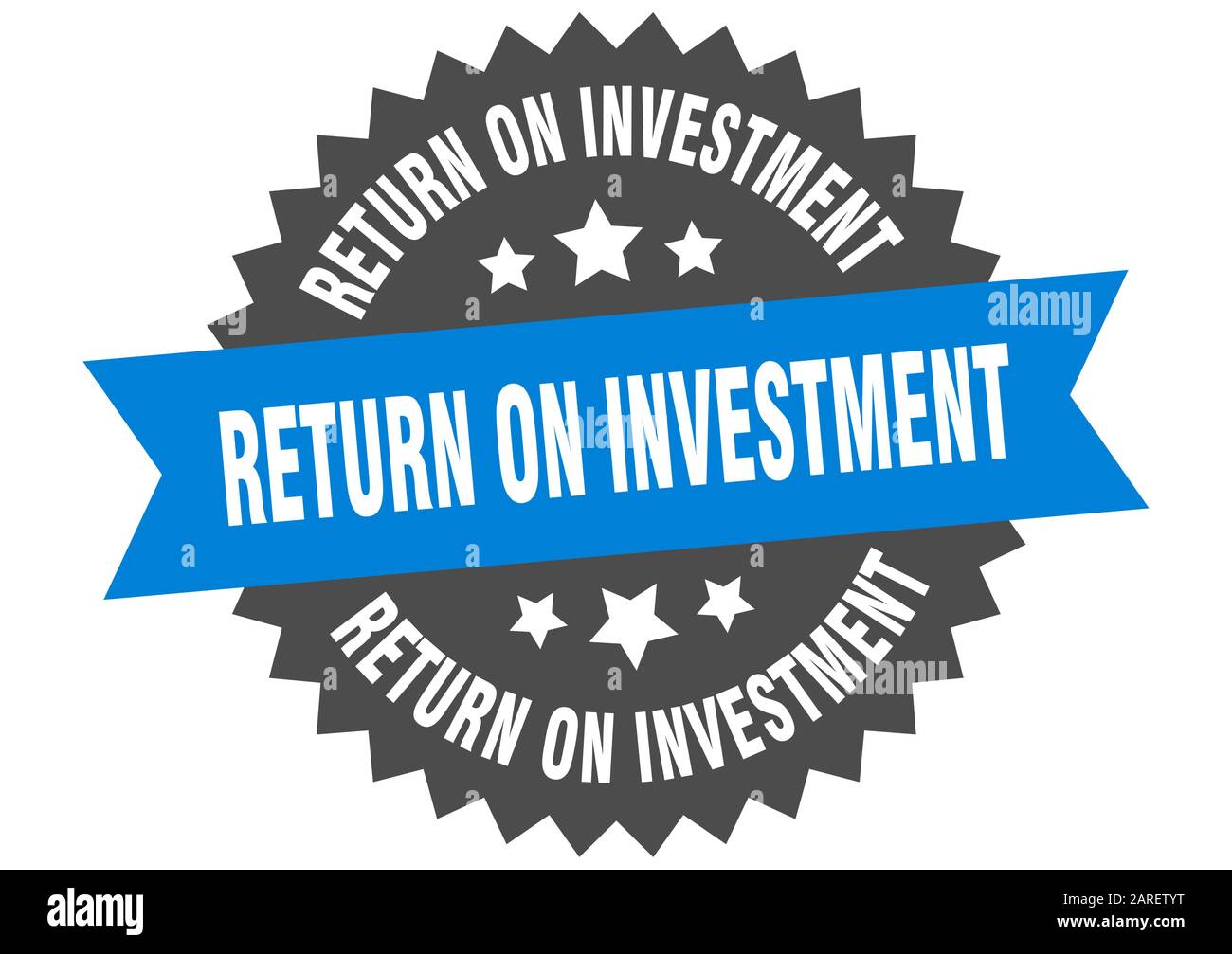 return on investment sign. return on investment circular band label ...