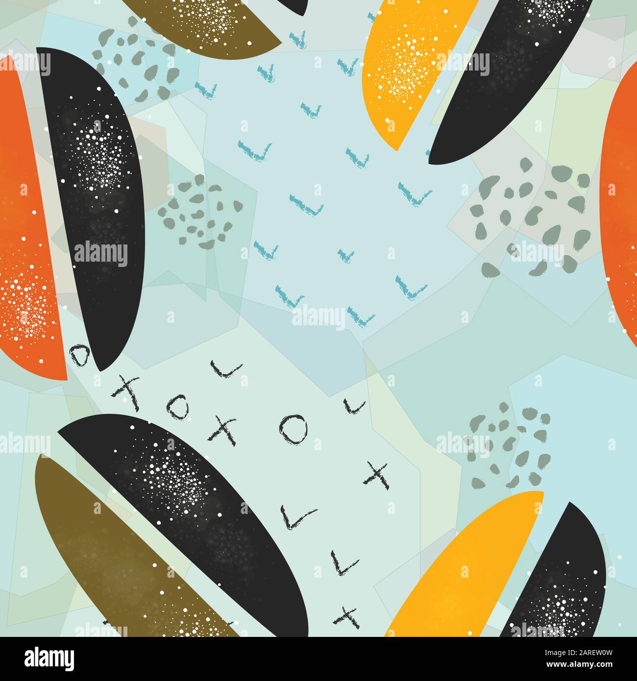 Terracotta Floral Abstract Seamless Pattern. Modern Digital Design ...