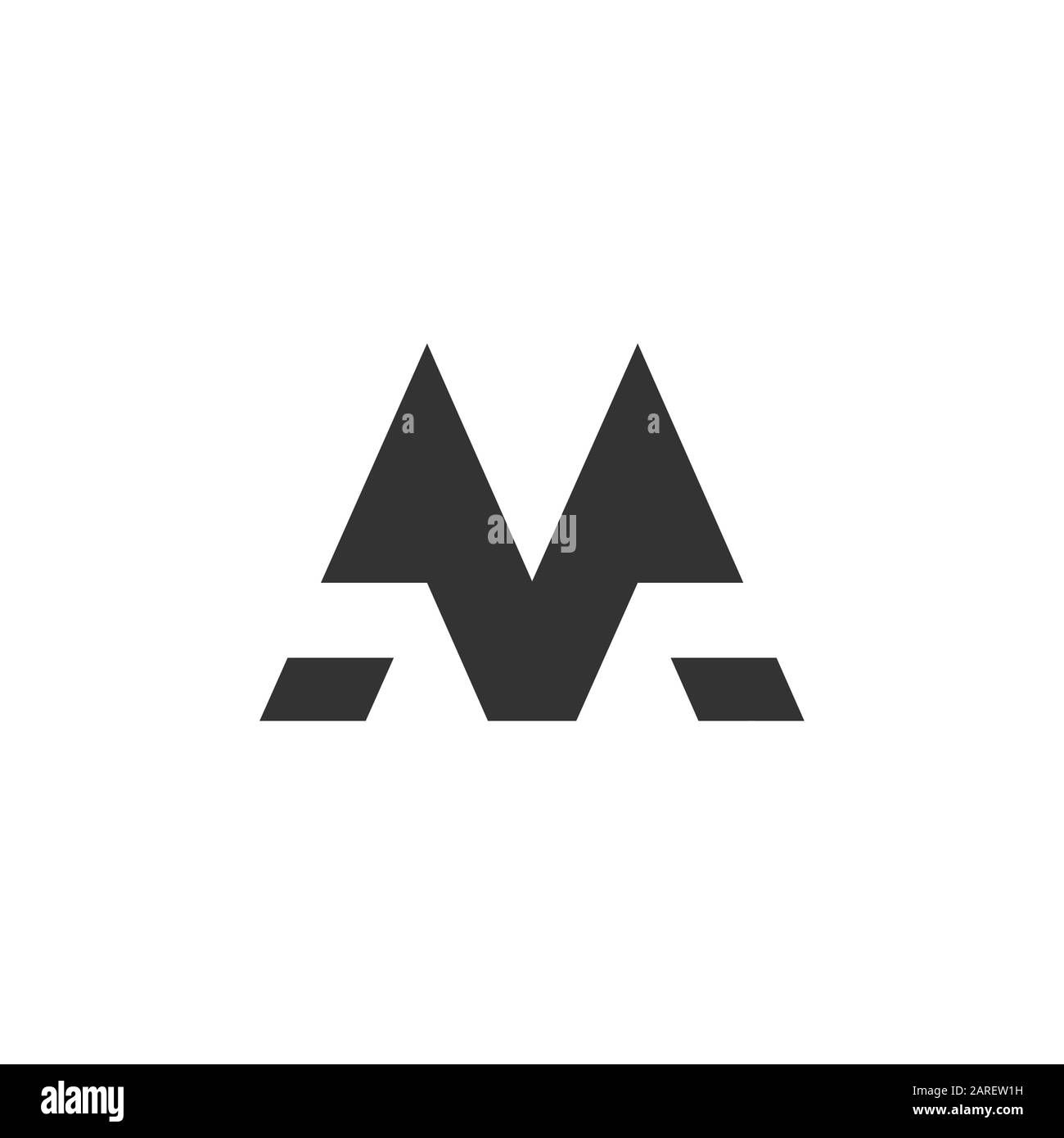 letter m simple geometric logo vector Stock Vector Image & Art - Alamy