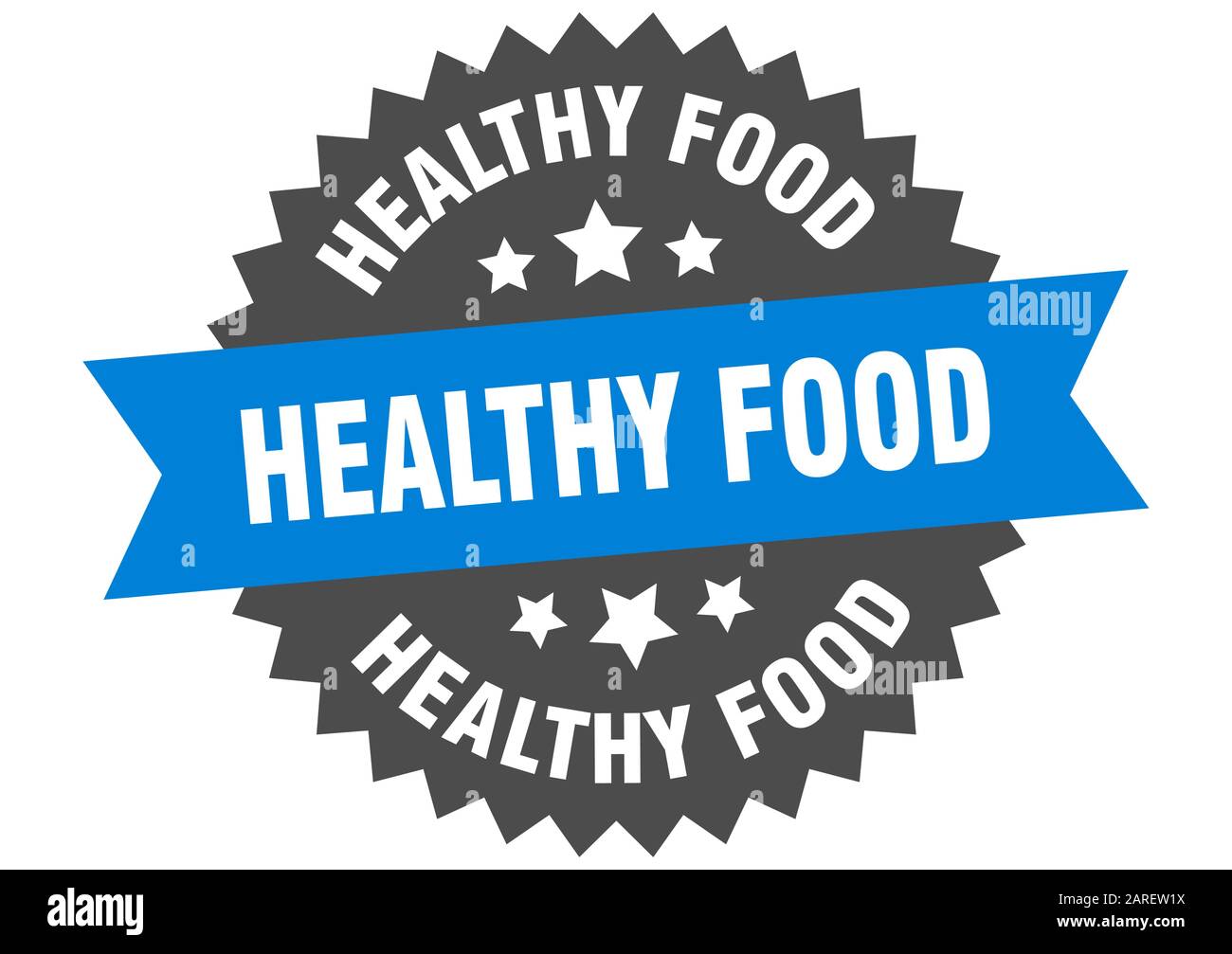 healthy food sign. healthy food circular band label. round healthy food ...
