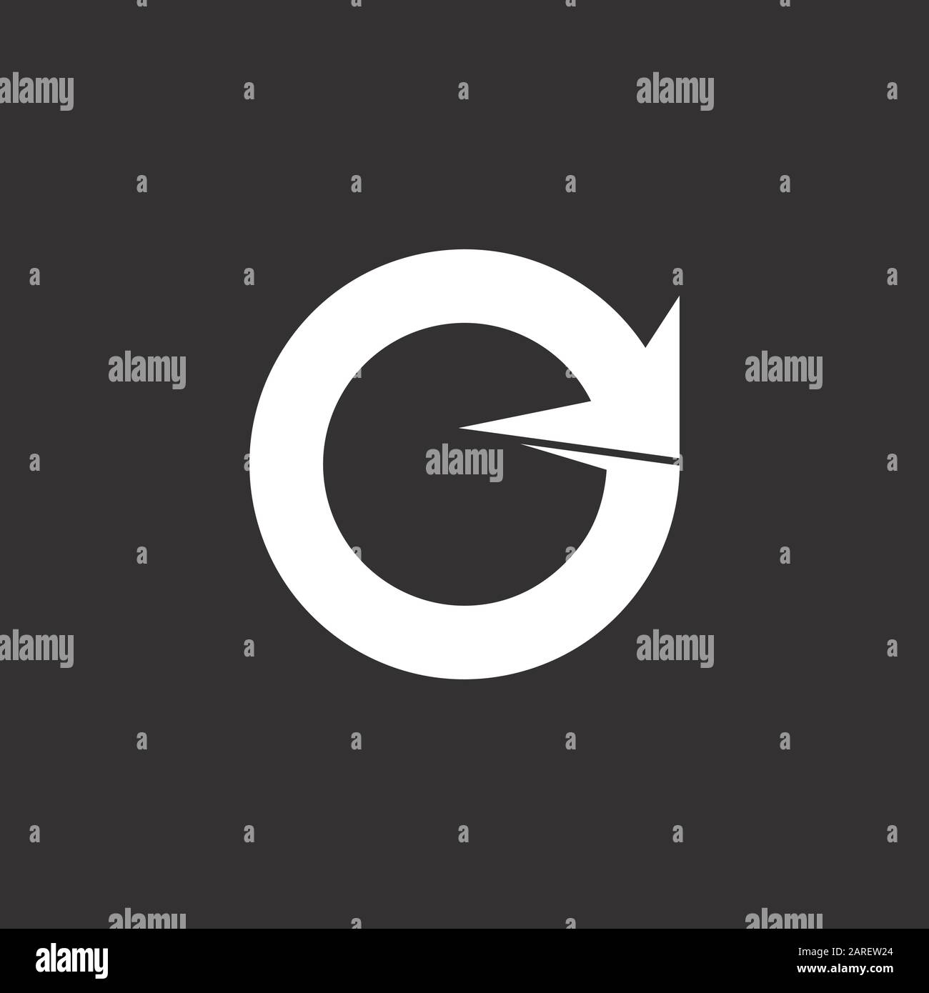 letter e circle geometric rotate arrow logo vector Stock Vector Image ...