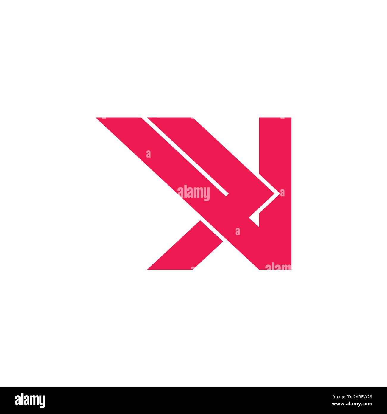 letter v geometric arrow overlapping logo vector Stock Vector Image ...