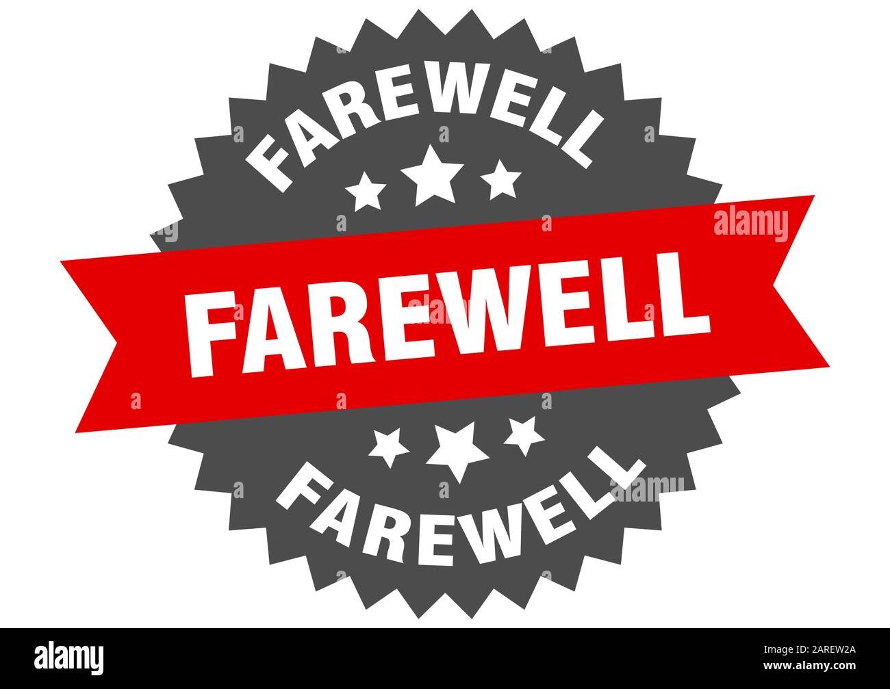 farewell sign. farewell circular band label. round farewell sticker ...