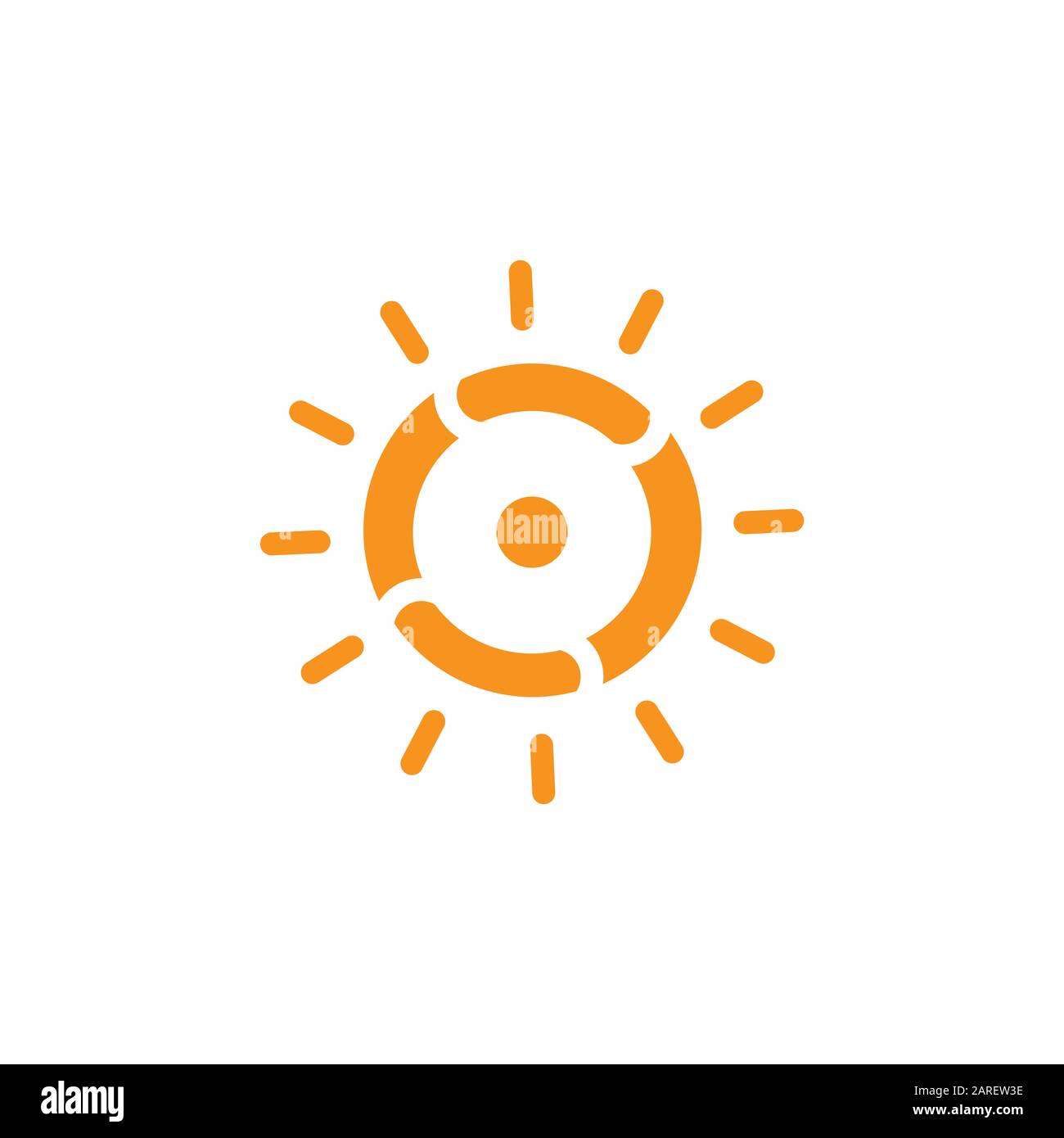 simple geometric sun light simple design vector Stock Vector Image ...