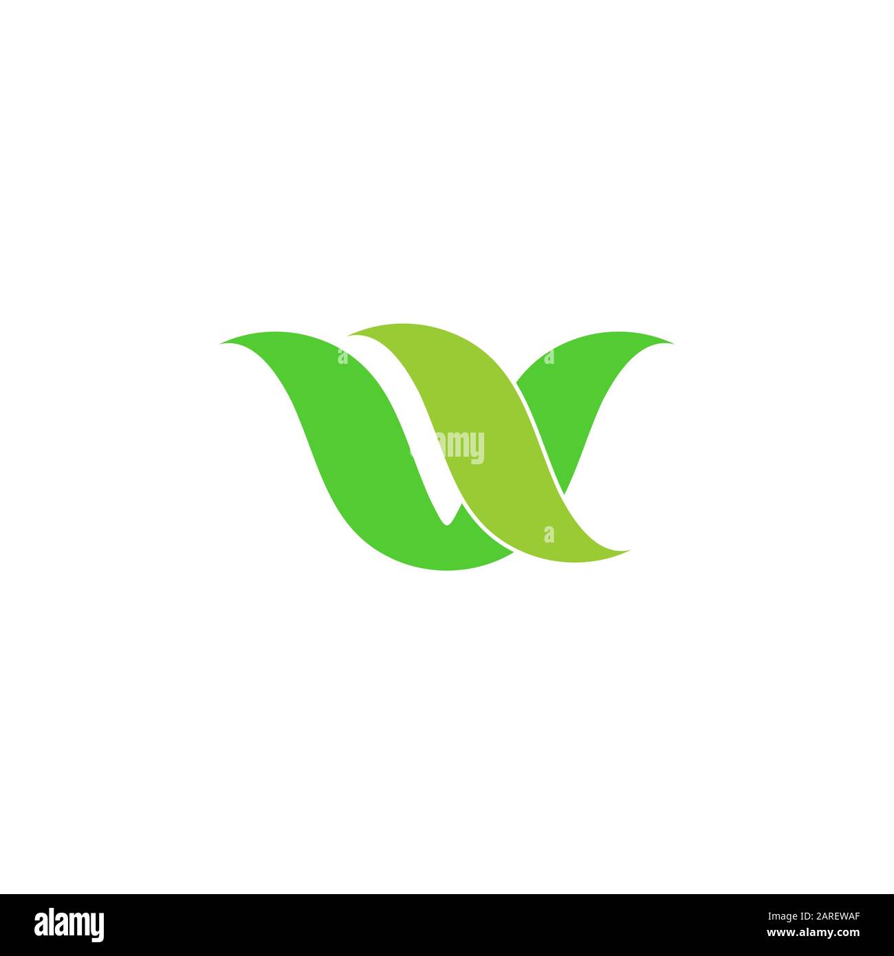 symbol vector of letter v curves leaf design Stock Vector Image & Art ...