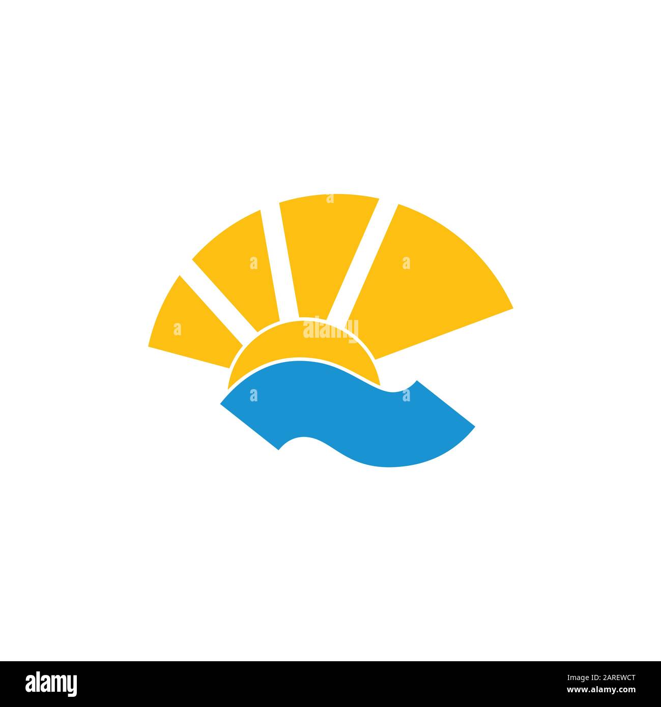 Orange light waves Stock Vector Images - Alamy