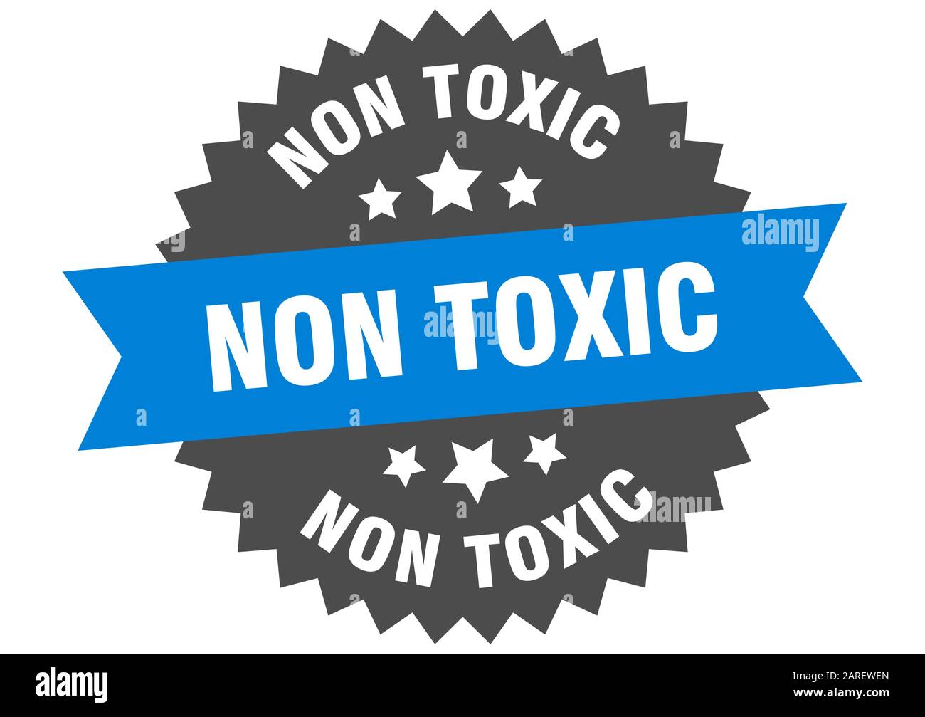 non toxic sign. non toxic circular band label. round non toxic sticker ...