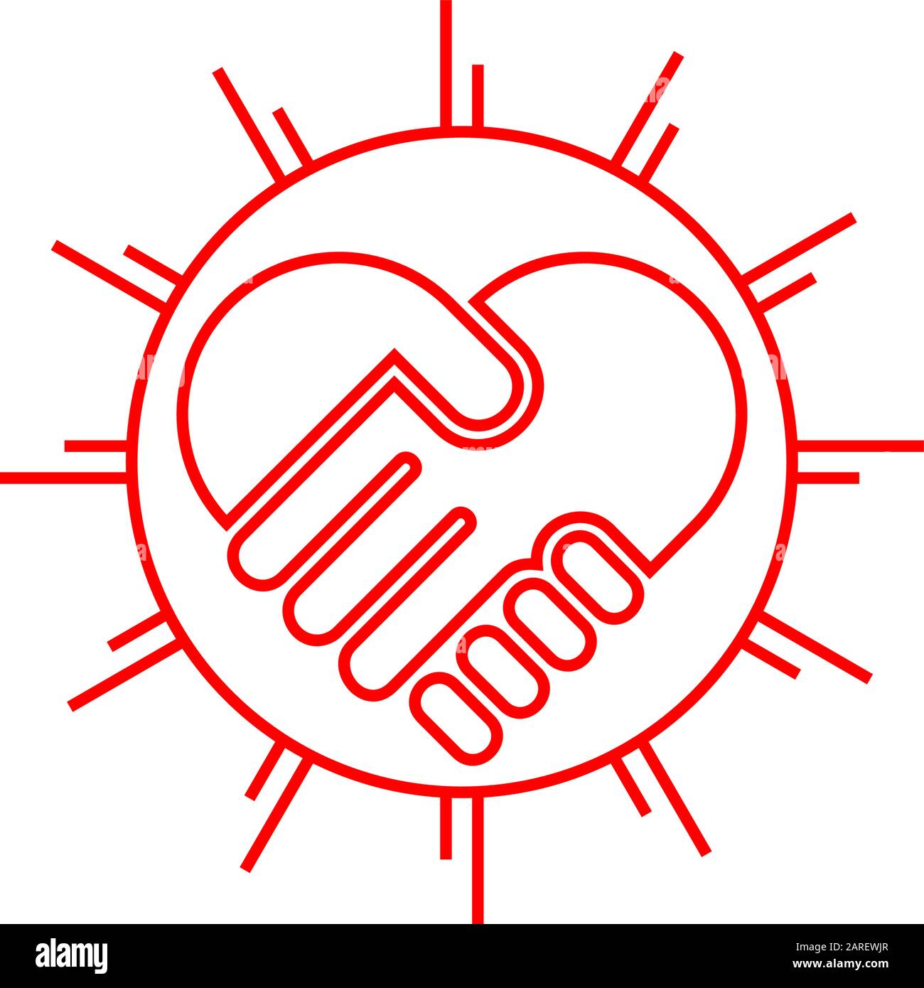 symbol vector of deal simple lines art shine design Stock Vector Image ...