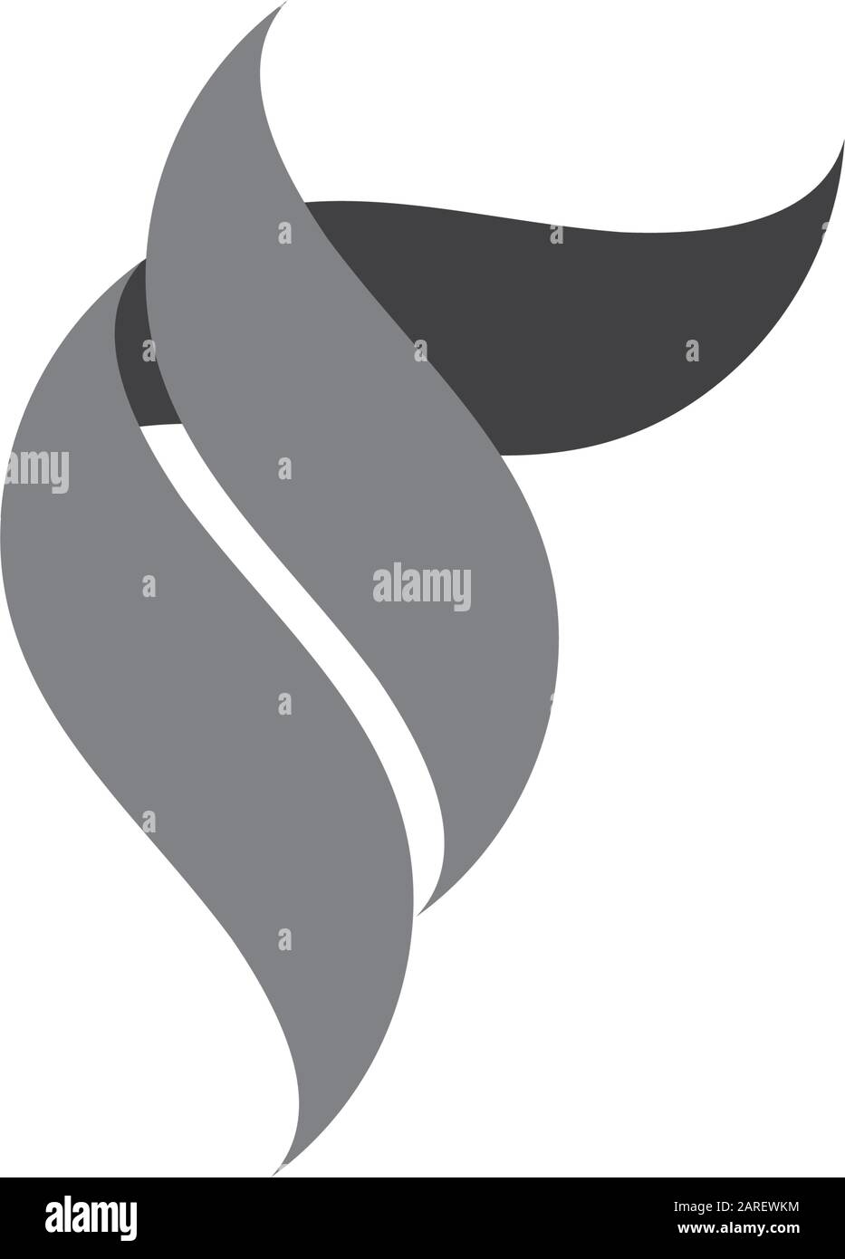 symbol of 3d motion ribbon shadow design vector Stock Vector Image ...