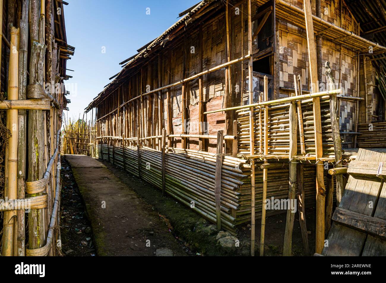 Typical village structure of the Apatani tribe Stock Photo - Alamy