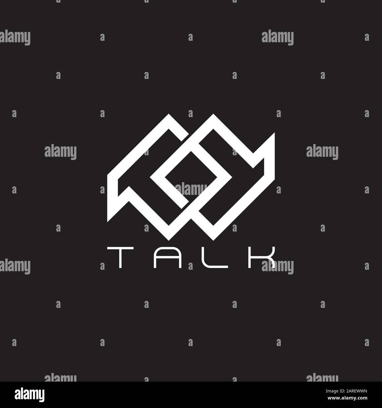 symbol vector of linked talk bubble frame design Stock Vector Image ...
