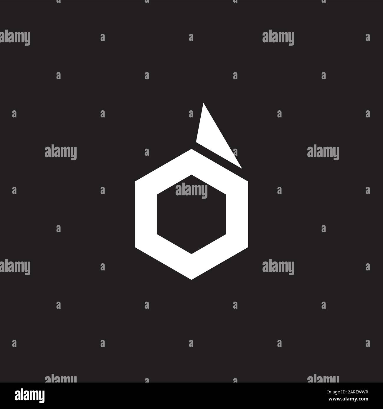 symbol vector of letter d polygon hexagonal simple geometric shape ...