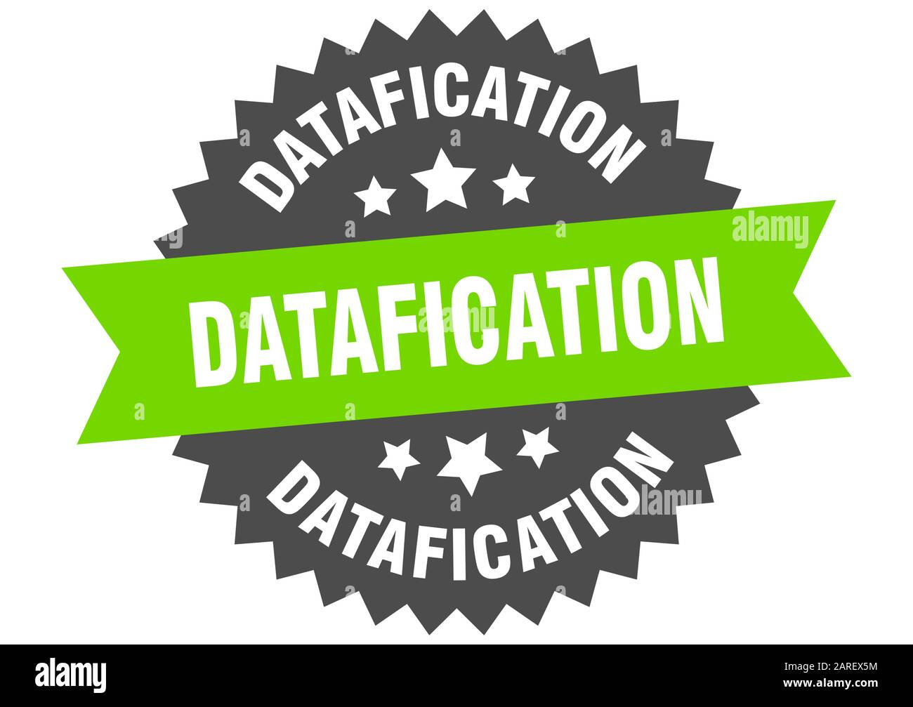 Datafication Sign Datafication Circular Band Label Round Datafication