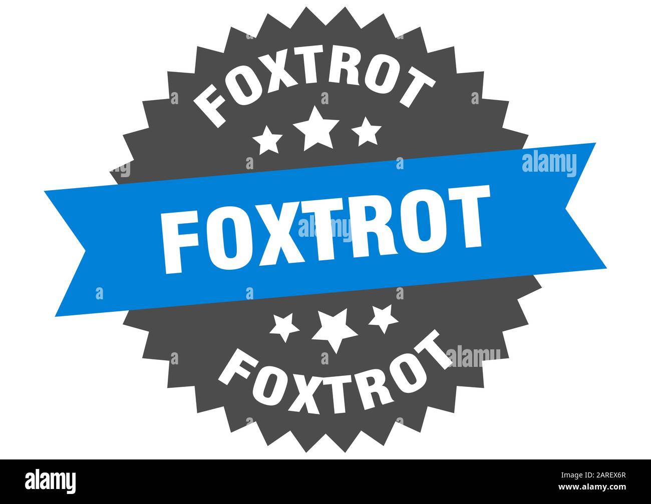foxtrot sign. foxtrot circular band label. round foxtrot sticker Stock ...