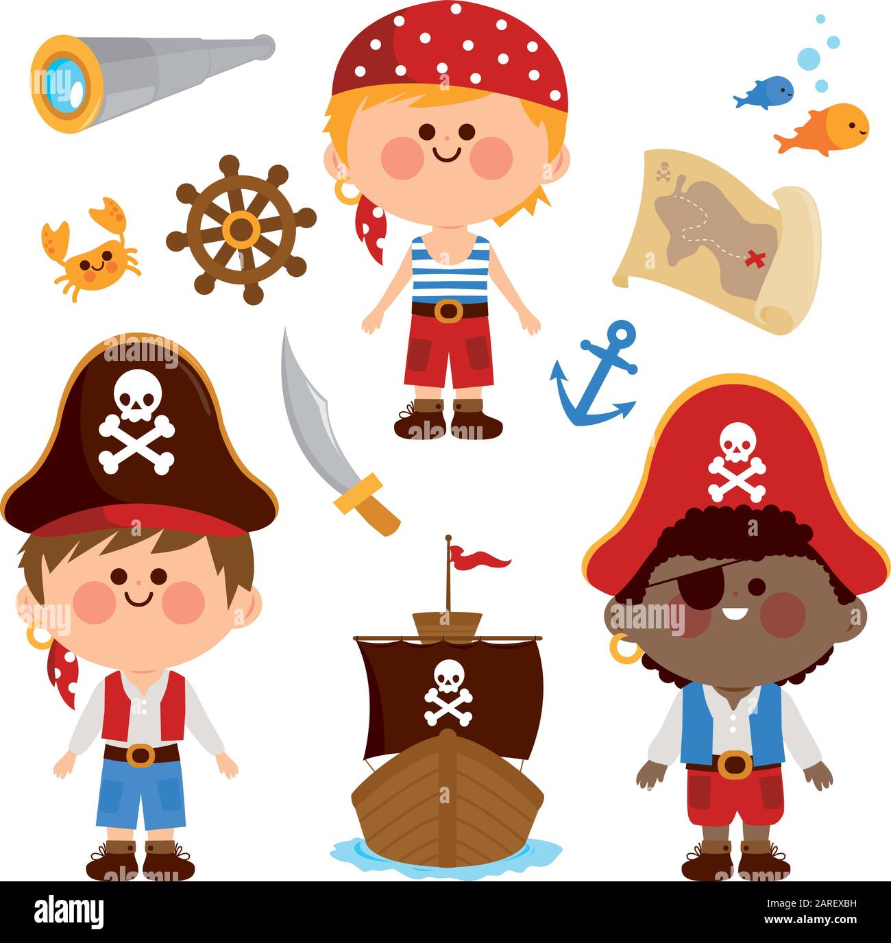 Child play pirates Stock Vector Images - Alamy