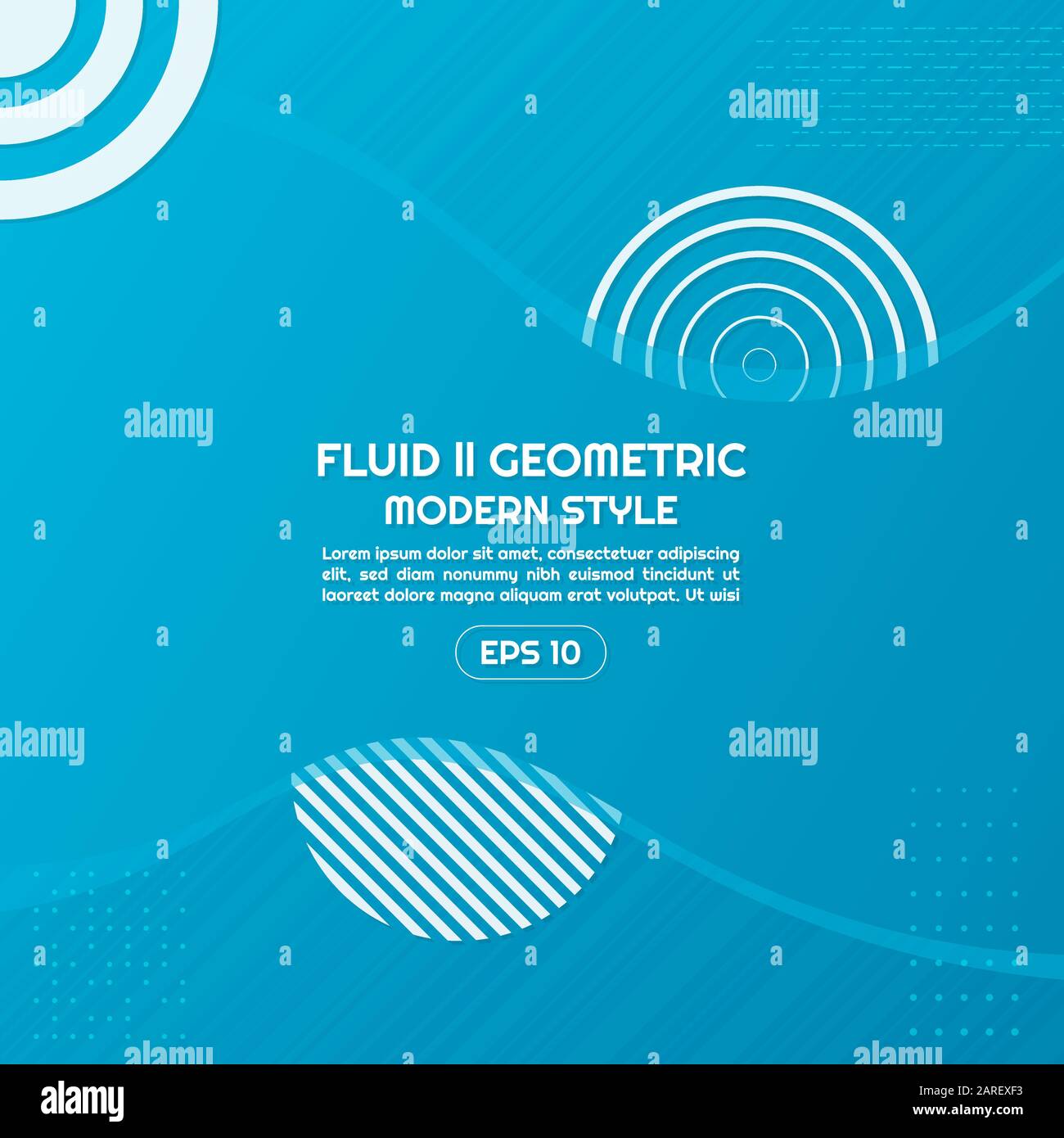 Fluid geometric background modern shape design color blue bright style ...