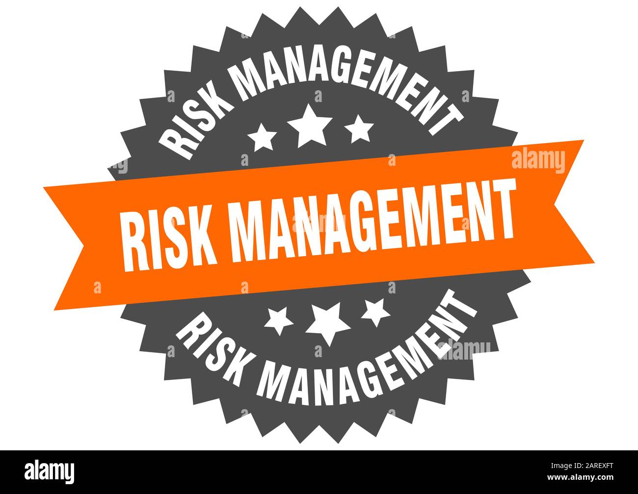 risk management sign. risk management circular band label. round risk ...